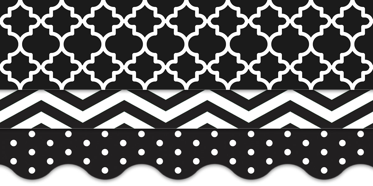 Black & White Classroom Theme Bulletin Board Decorations — TREND ...