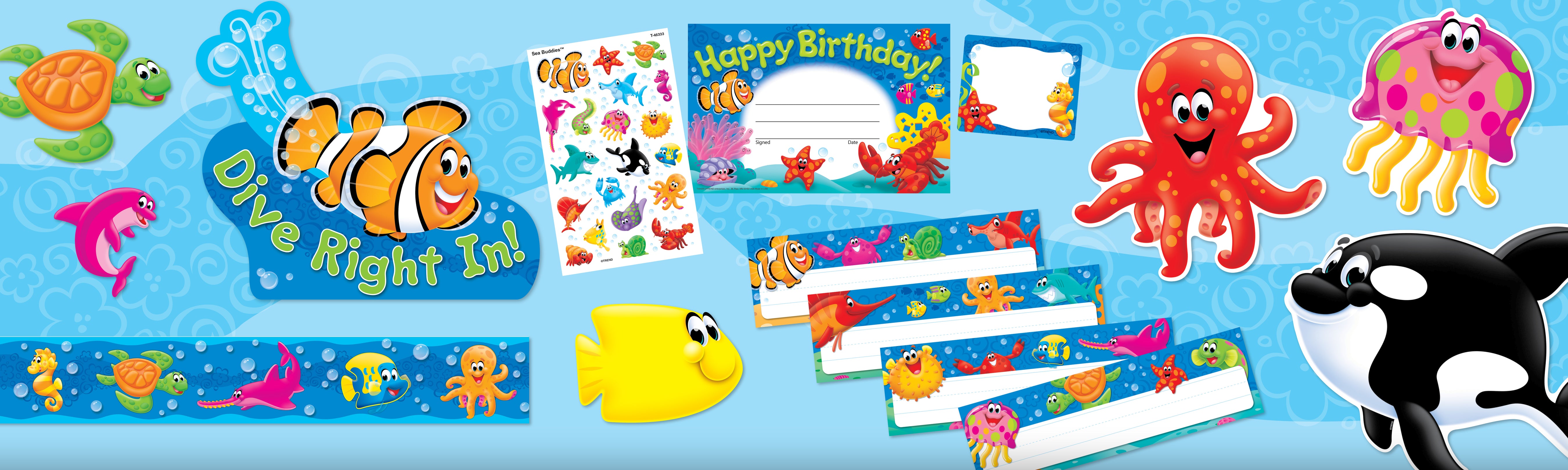 Sea Buddies® | Under the Sea Bulletin Board & Classroom Decor — TREND ...