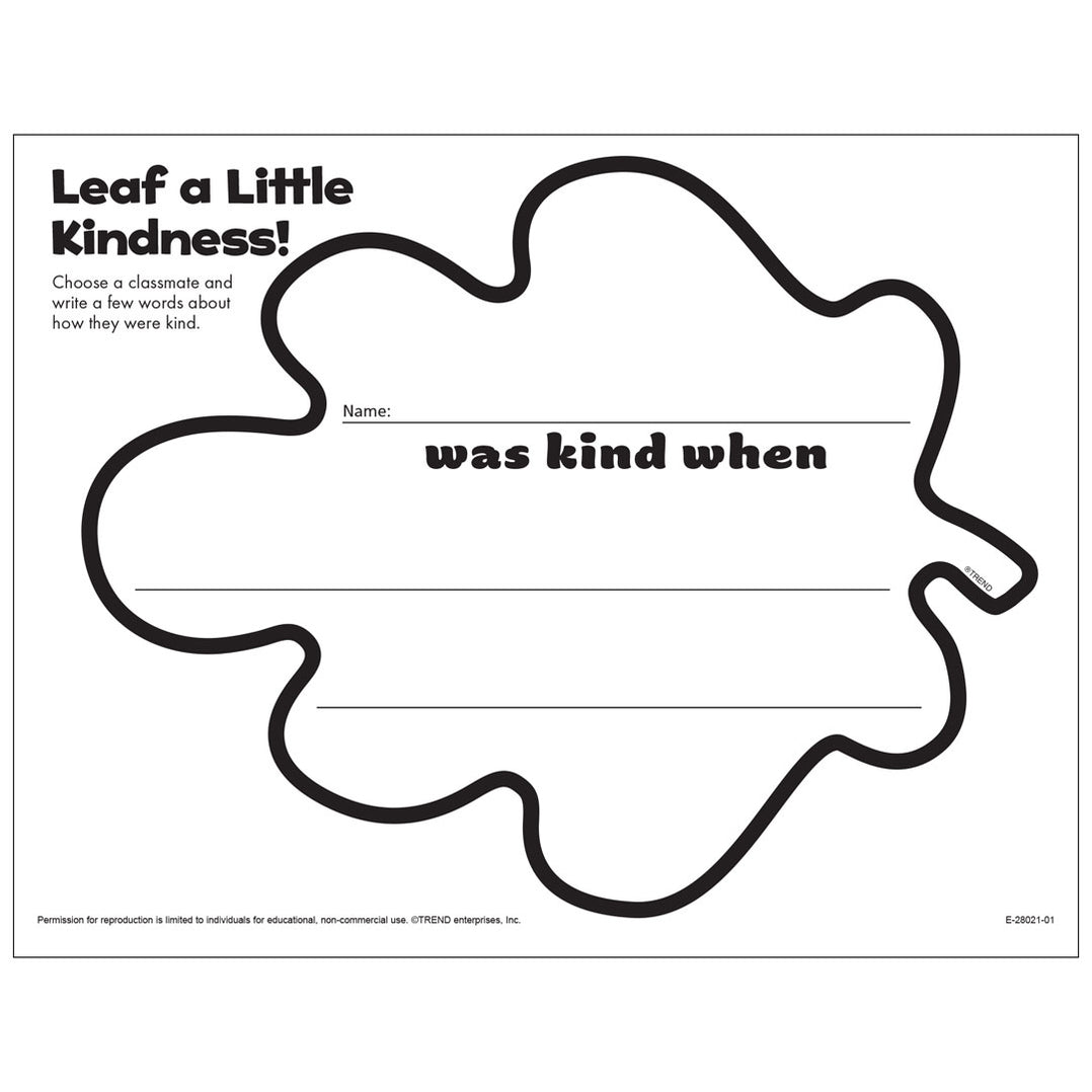 Free Printable I'm Kind - You're Kind Leaf Cut-outs Activity — TREND ...