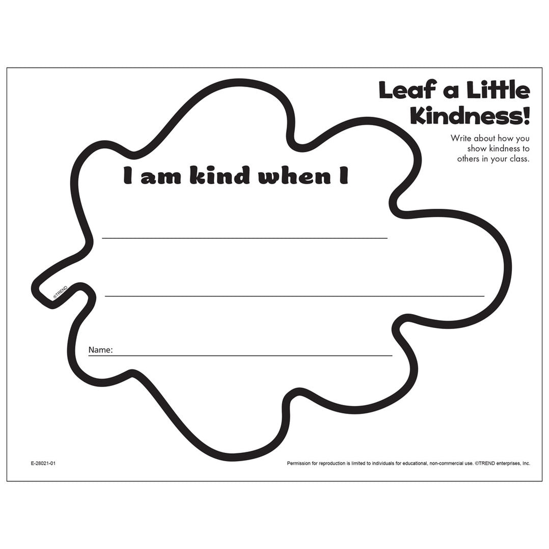Free Printable I'm Kind - You're Kind Leaf Cut-outs Activity — TREND ...