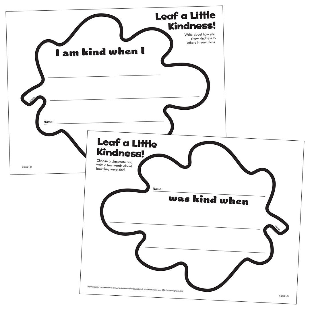 Free Printable I'm Kind - You're Kind Leaf Cut-outs Activity — TREND ...