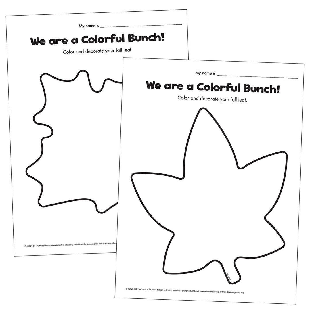 Free Printable Awesome Autumn Color & Decorate Fall Leaves Activity ...