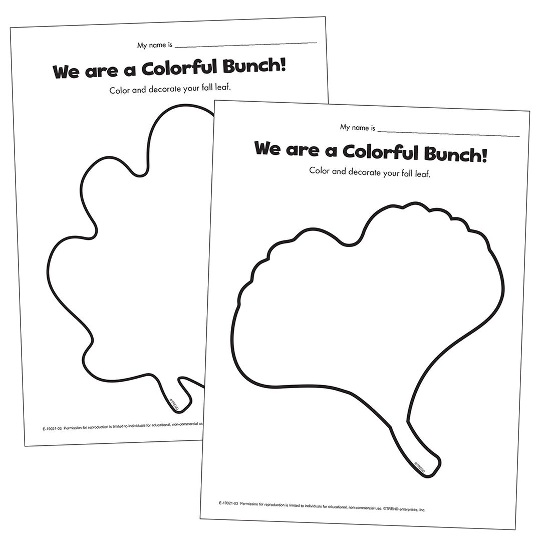 Free Printable Awesome Autumn Color & Decorate Fall Leaves Activity ...