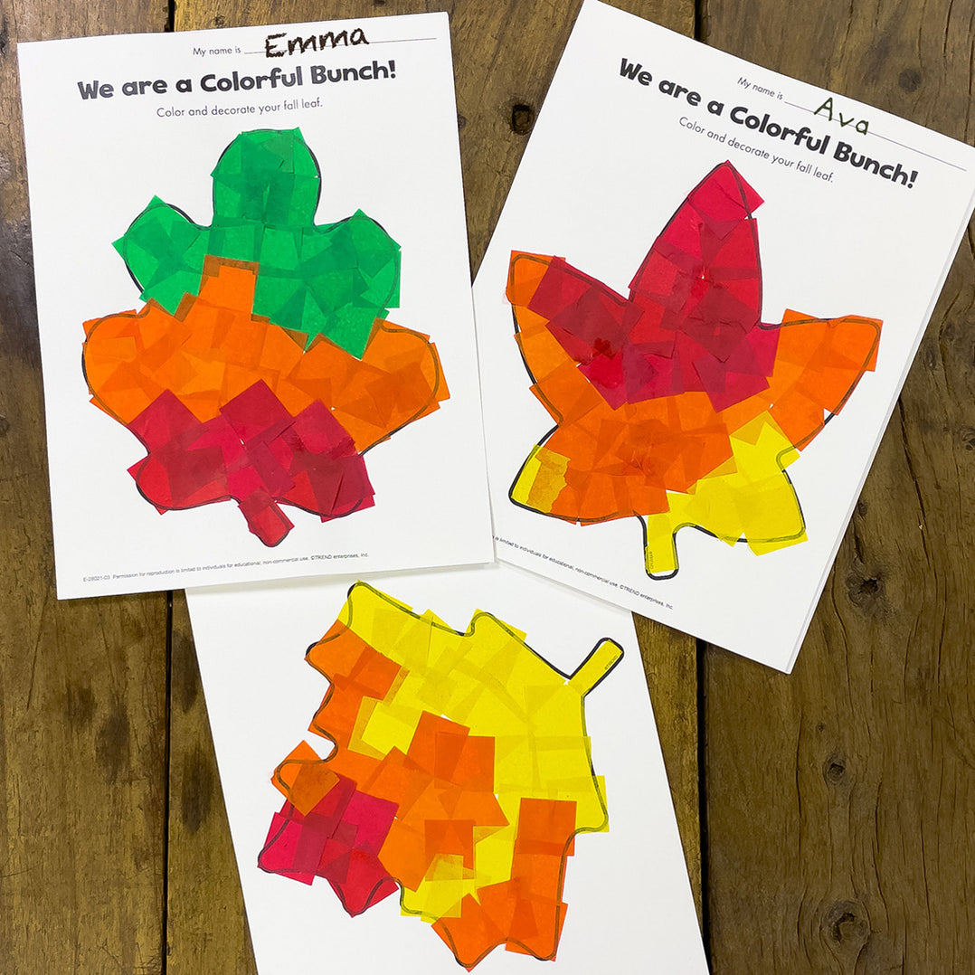 Free Printable Awesome Autumn Color & Decorate Fall Leaves Activity ...