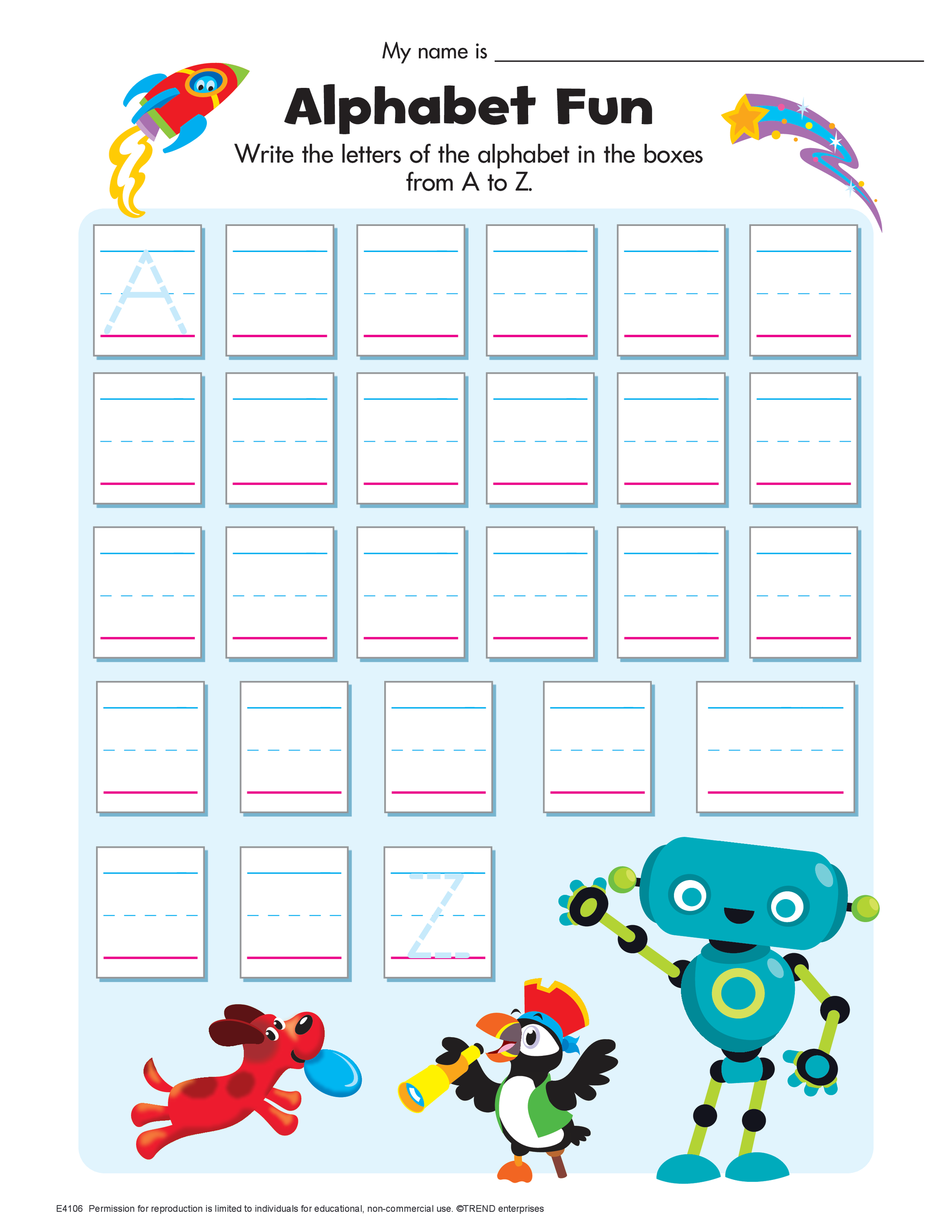 Free Worksheets — Tagged "Subject: Alphabet" — TREND enterprises