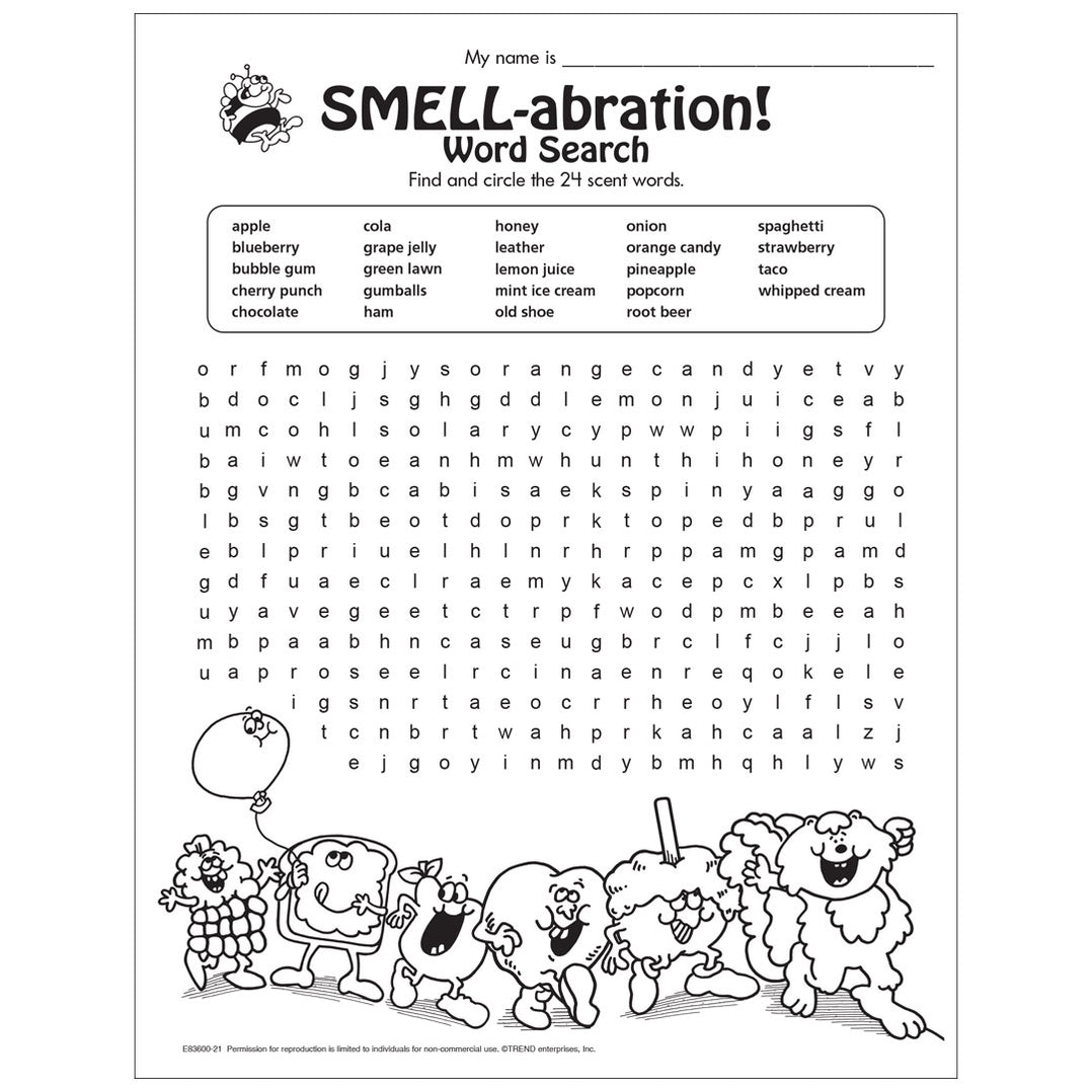 Free Printable SMELL-abration Stinky Stickers® Word Search Activity ...