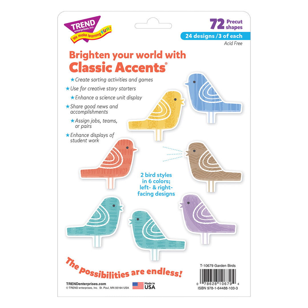 Classic Accents® Variety Pack Garden Birds T10679 — TREND enterprises, Inc.