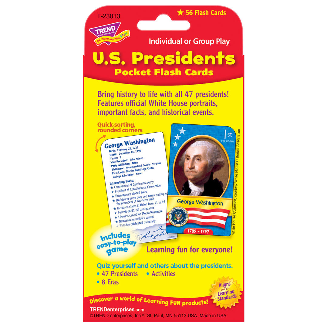 Pocket Flash Cards US Presidents T23013 — TREND enterprises, Inc.