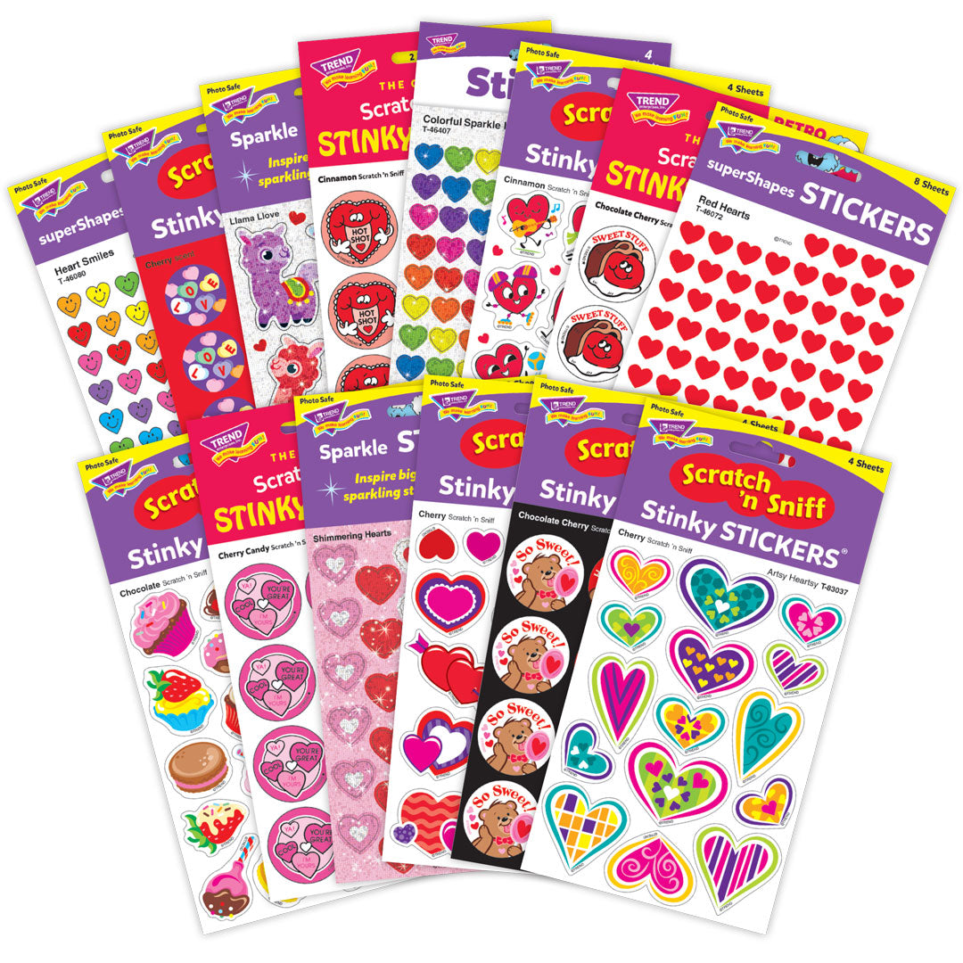 Valentine's Deluxe Mixed Stickers Set T33014 — TREND enterprises, Inc.
