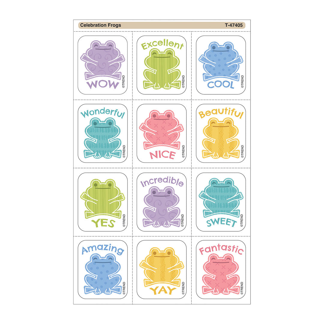 Celebration Frogs Tear & Share Stickers™ T47405 — TREND enterprises