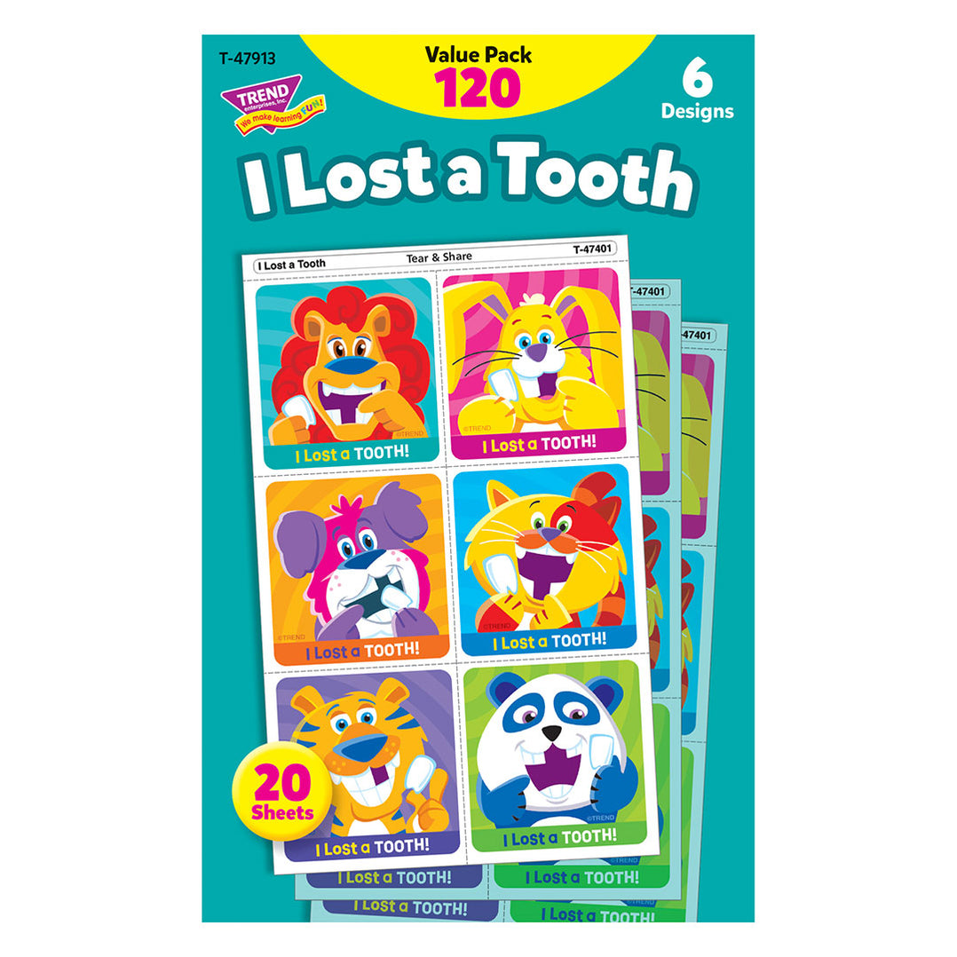 I Lost a Tooth Tear & Share Stickers™ Value Pack T47913 — TREND ...