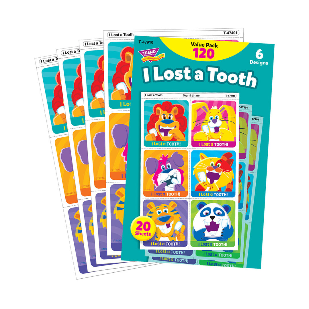 I Lost a Tooth Tear & Share Stickers™ Value Pack T47913 — TREND ...
