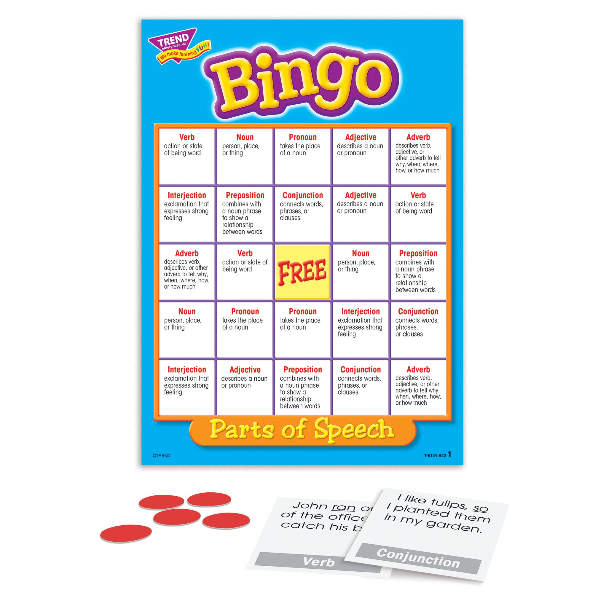 Bingo Game Parts of Speech T6134 — TREND enterprises, Inc.