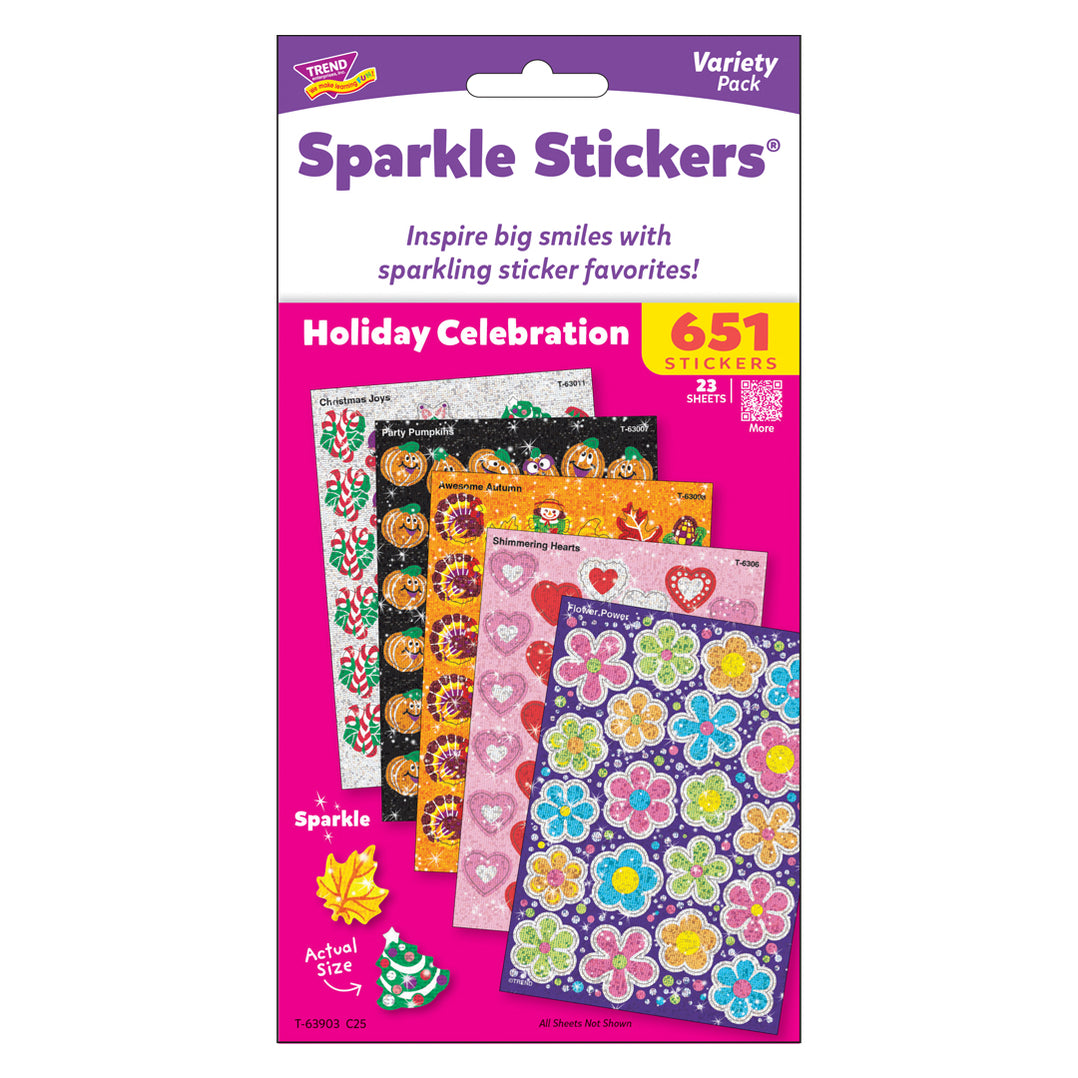 Sparkle Stickers® Variety Pack Holiday Celebration T63903 — TREND ...