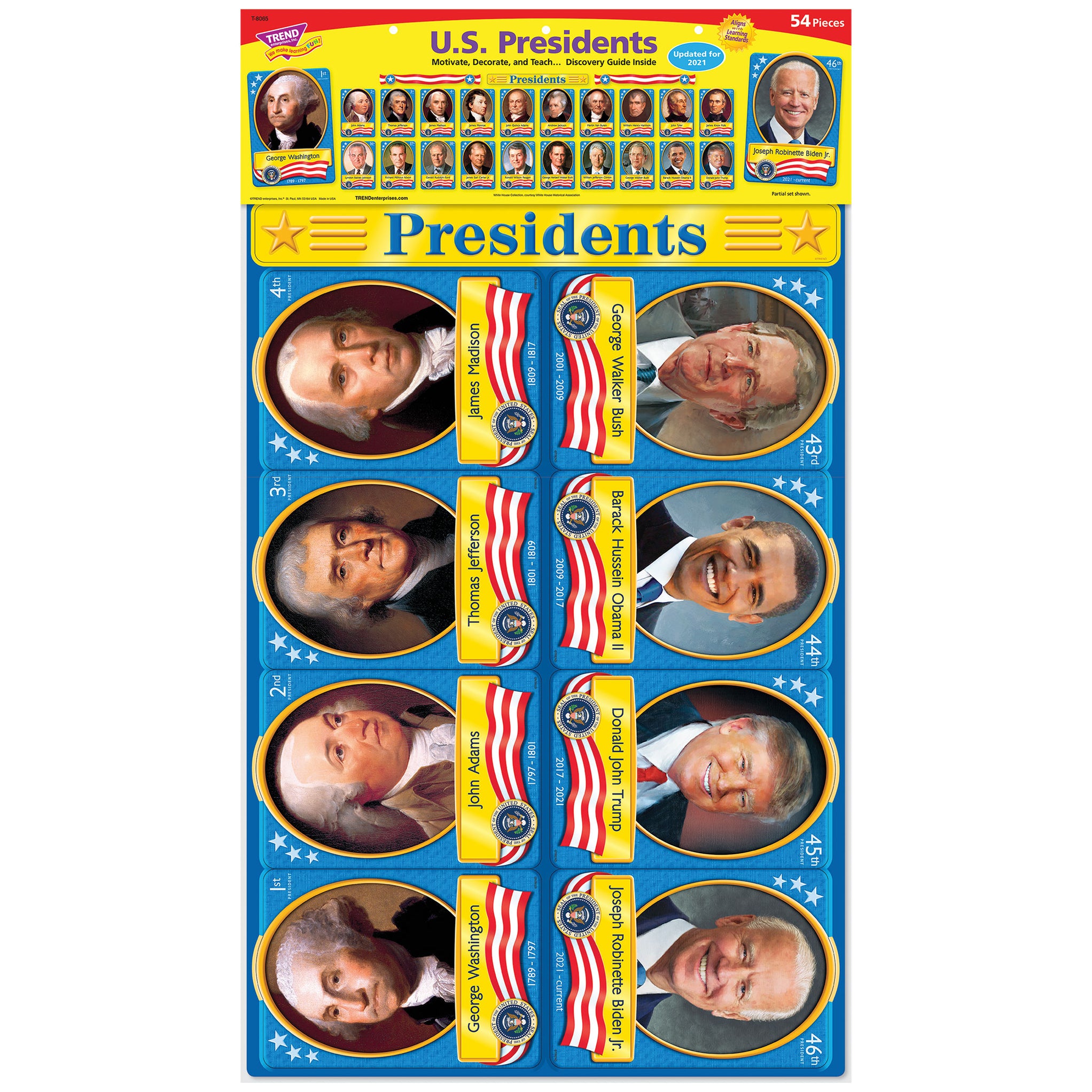 Bulletin Board Set US Presidents T8065 — TREND enterprises, Inc.