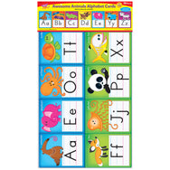 Bulletin Board Awesome Animal Alphabet Cards Standard Manuscript T8265 ...