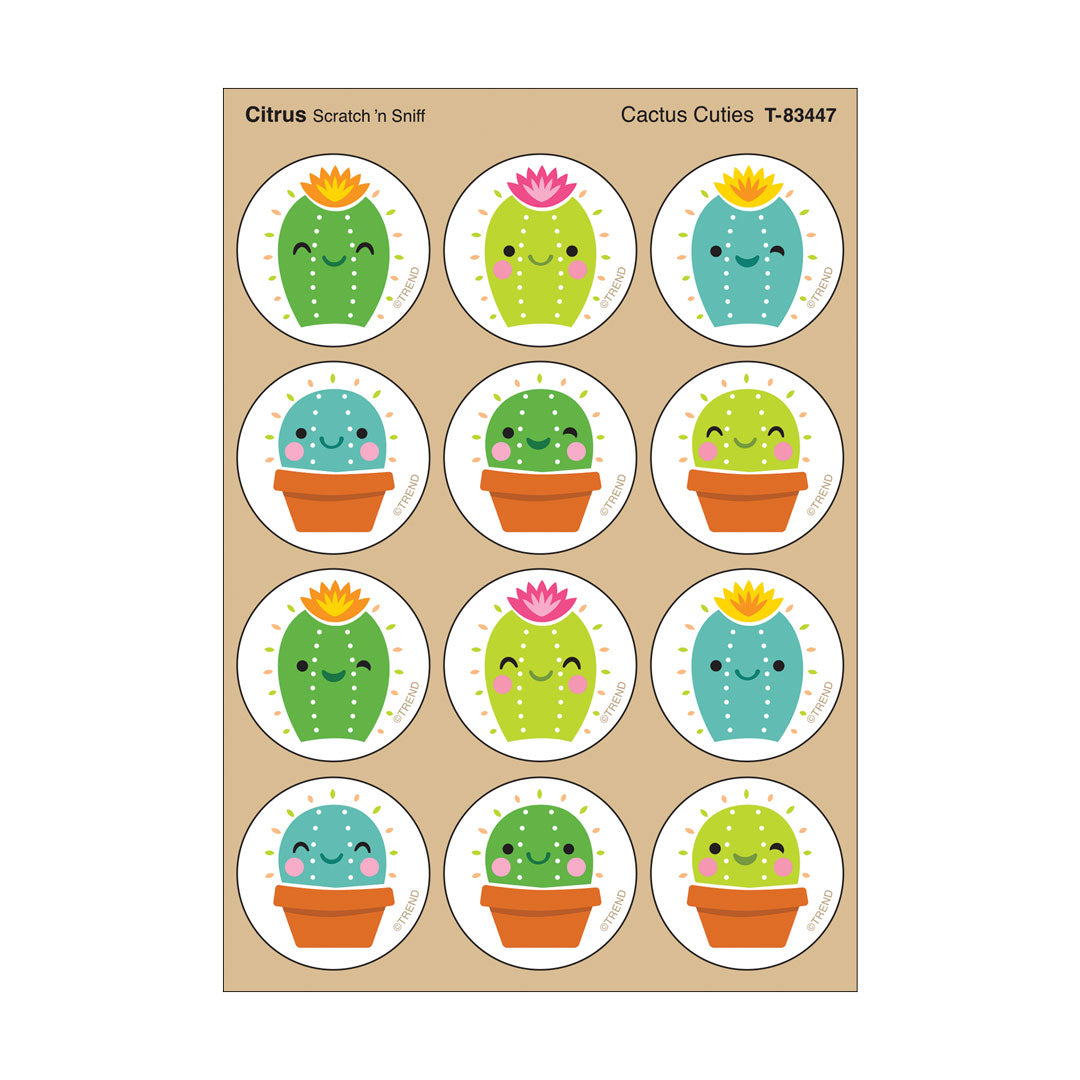 Scratch 'n Sniff Stinky Stickers® Cactus Cuties, Citrus scent T83447 ...