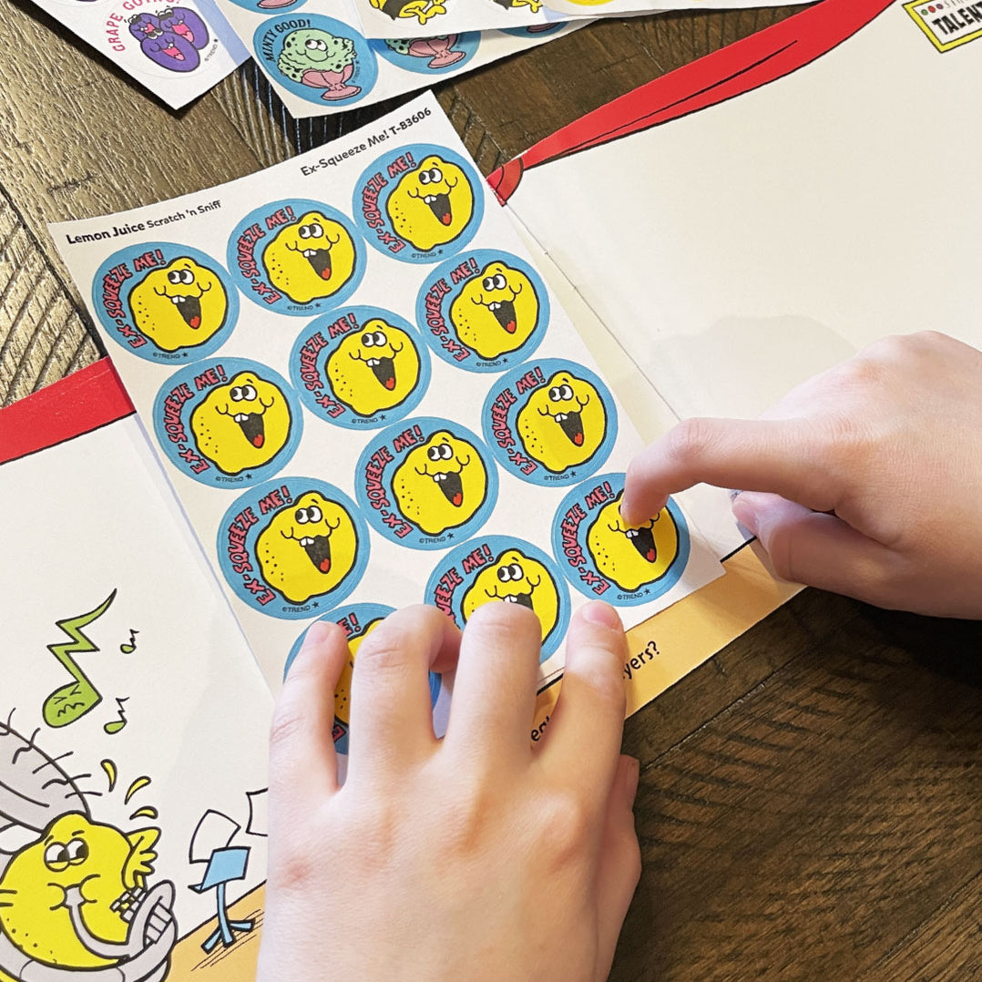 Scratch 'n Sniff Stinky Stickers Ex-Squeeze Me!, Lemon scent T83606 ...