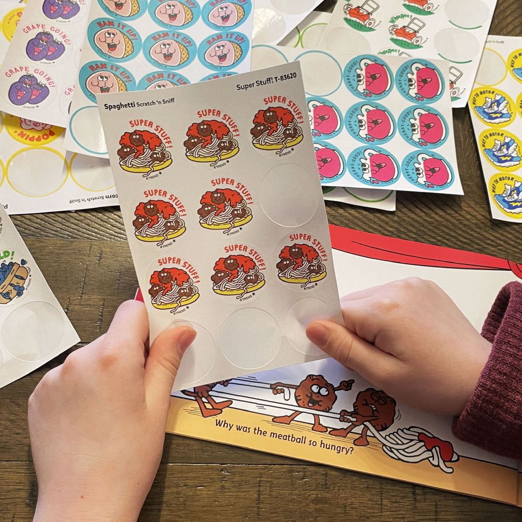Scratch 'n Sniff Stinky Stickers Super Stuff!, Spaghetti scent T83620 ...