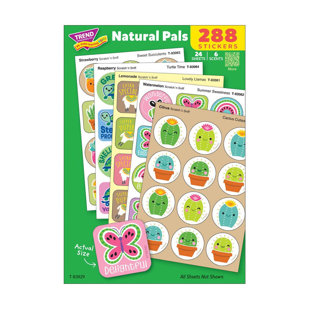 Scratch 'n Sniff Stinky Stickers® Variety Pack Natural Pals T83929 ...