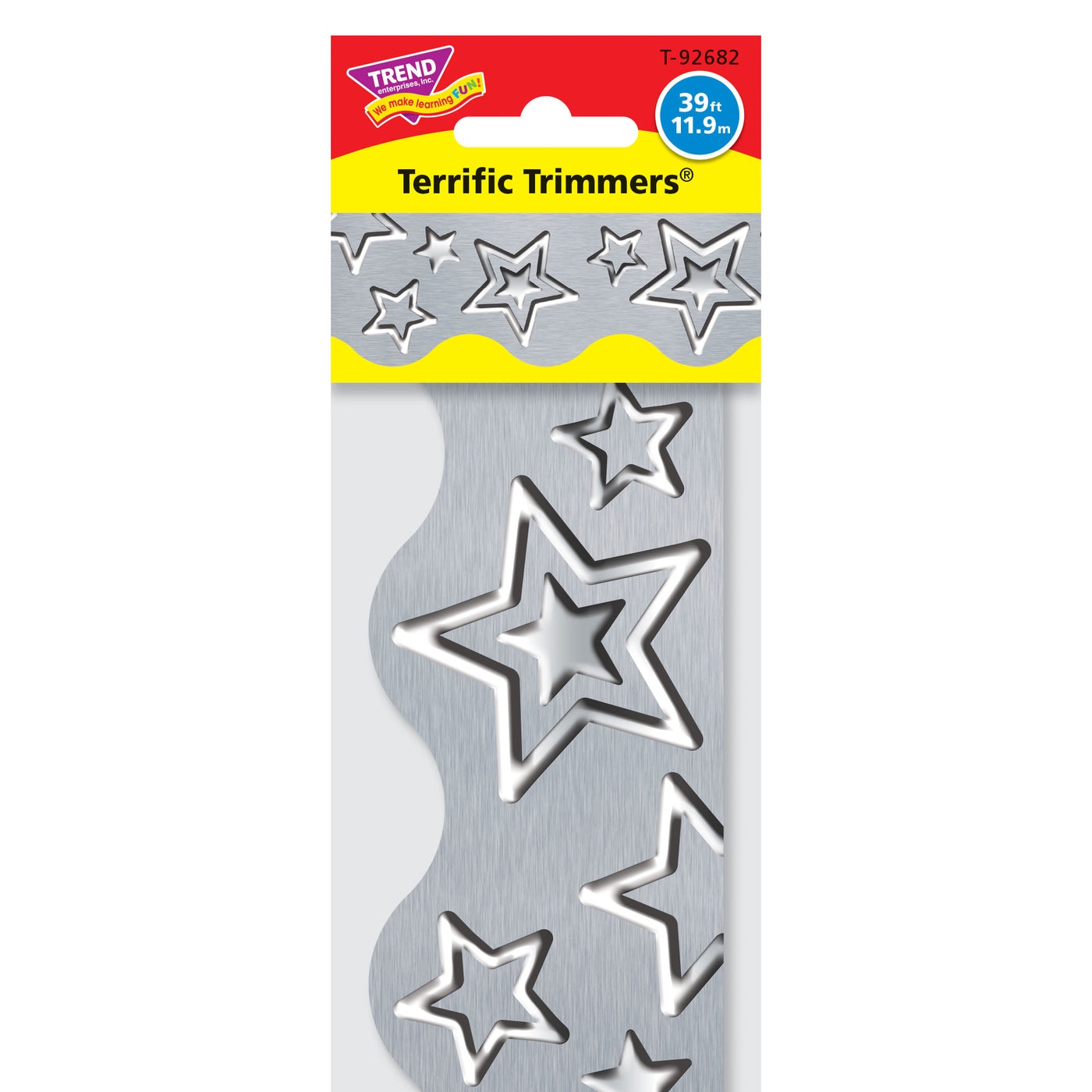 Terrific Trimmers® I ♥ Metal Silver Stars T92682 — TREND enterprises, Inc.
