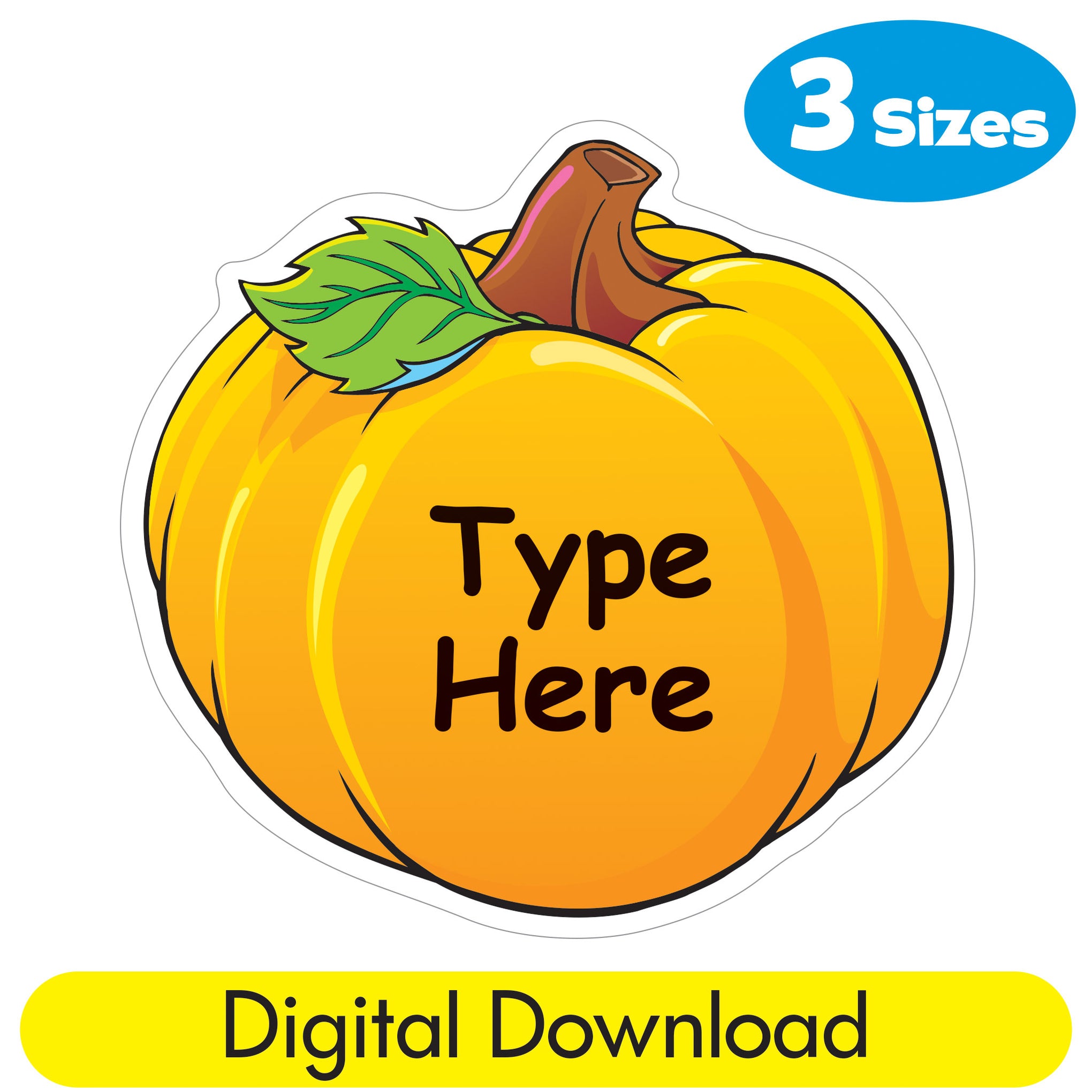 Fall Pumpkins Printable Decor Editable Cut-Outs P10011 — TREND ...