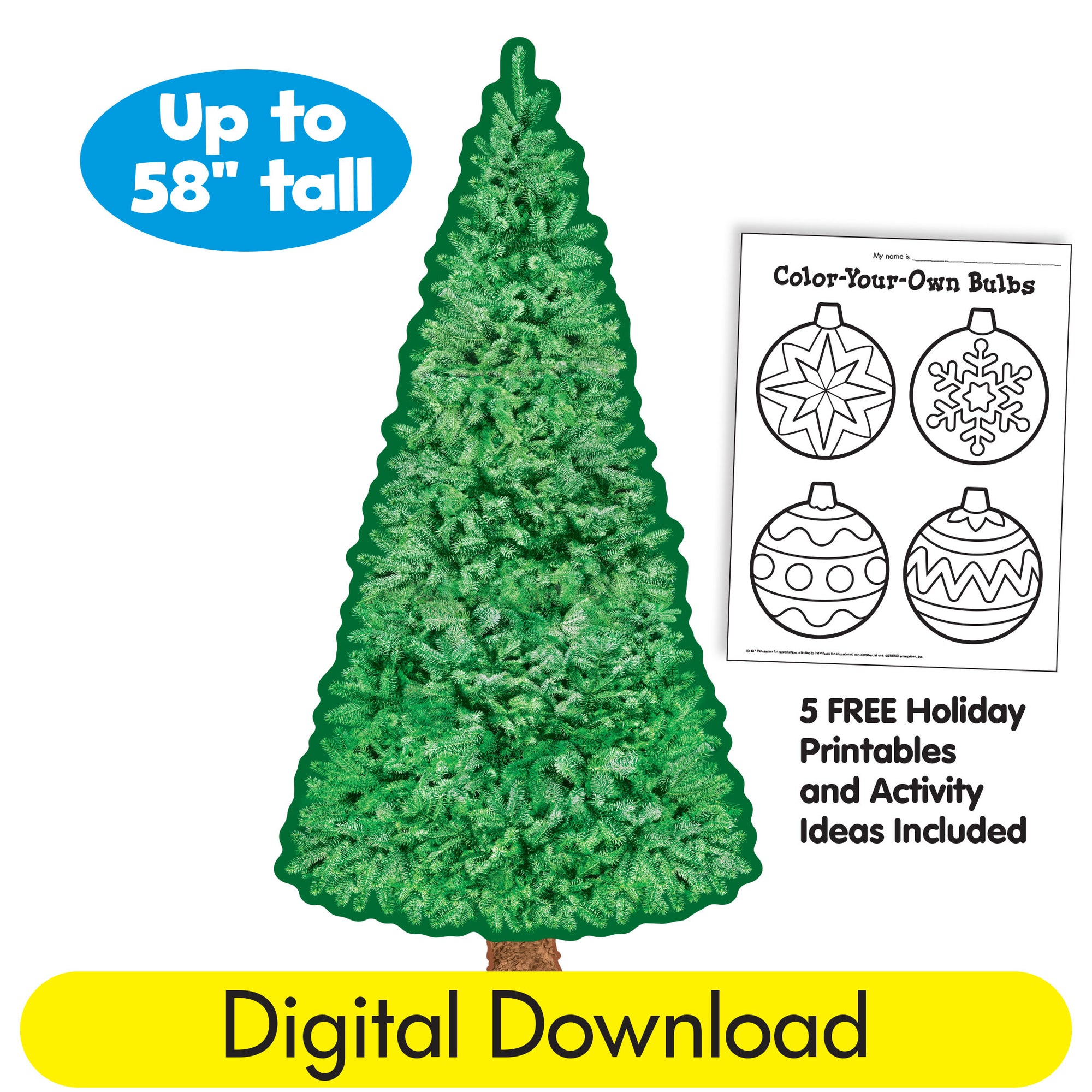 Photo-Real Pine Tree Printable Bulletin Board Cut-Out Plus More P8223 — TREND enterprises, Inc.
