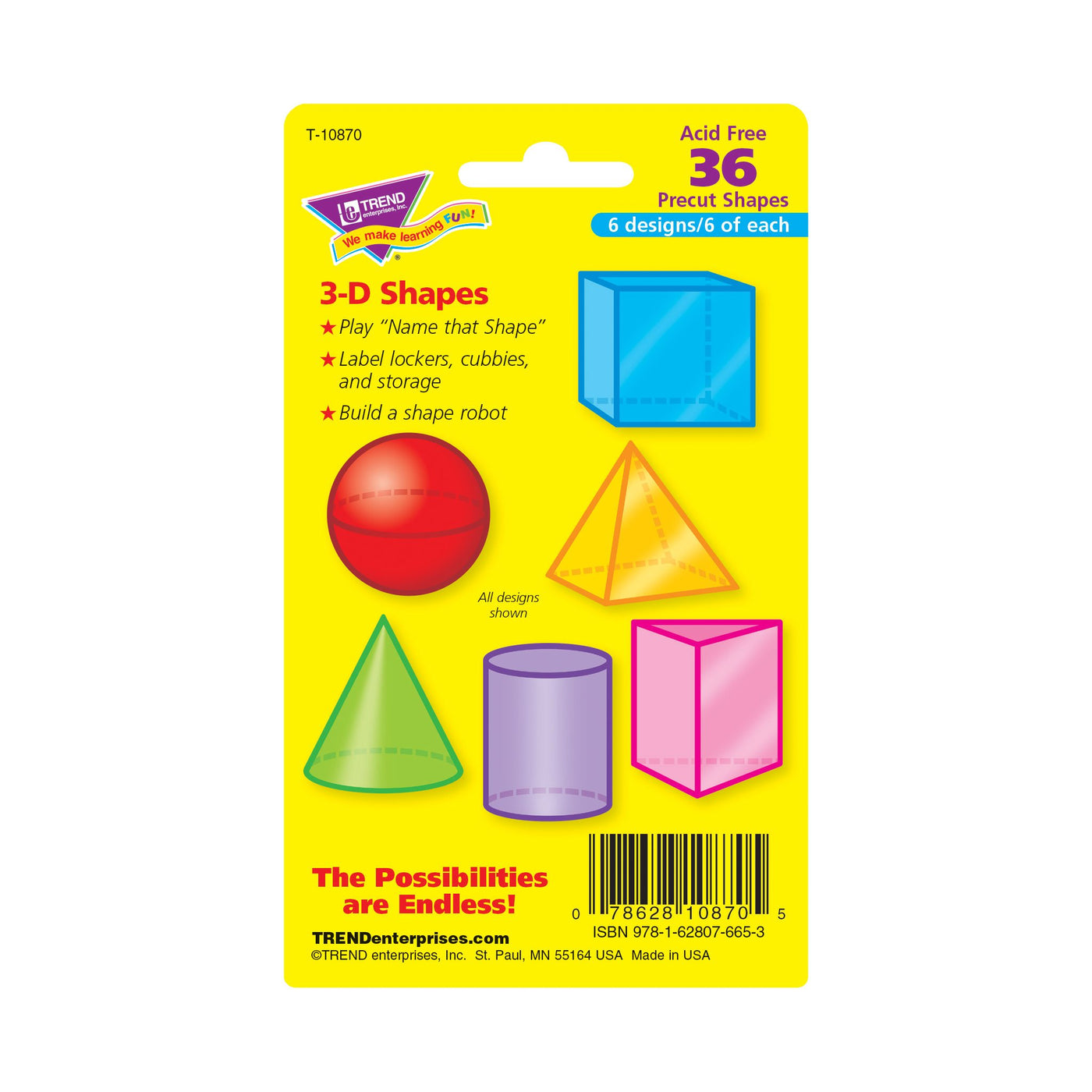 Mini Accents Variety Pack 3-D Shapes T10870 — TREND enterprises, Inc.