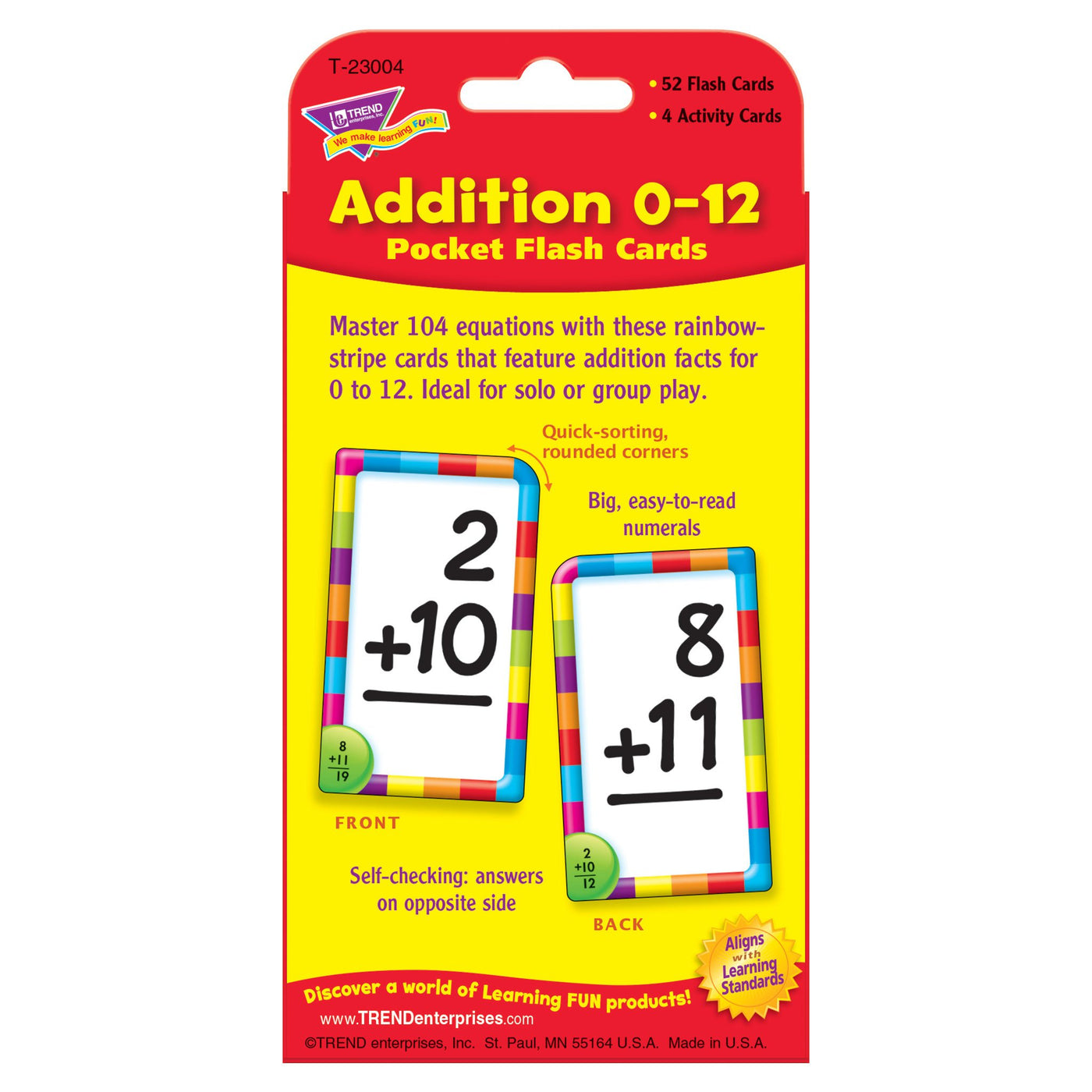 Pocket Flash Cards Addition 0-12 T23004 — TREND enterprises, Inc.