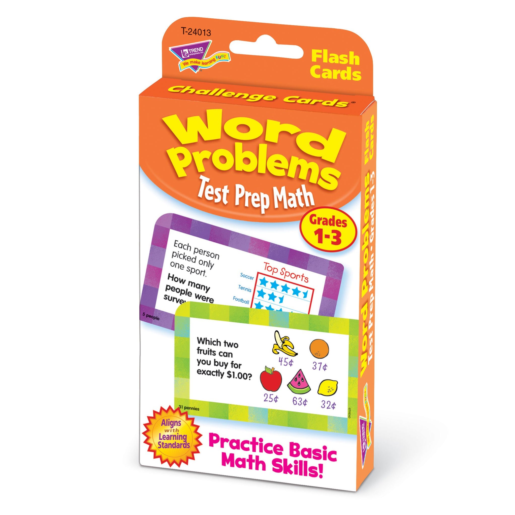 Challenge Cards® Word Problems Test Prep Math, Grades 1-3 T24013 ...