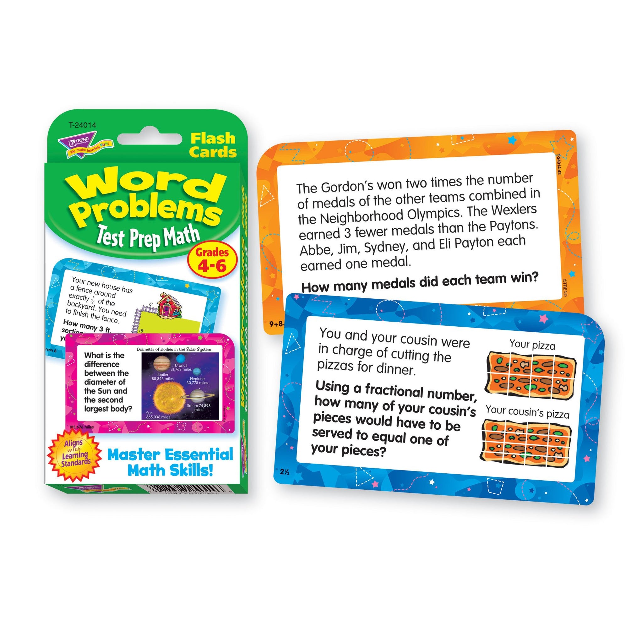 Challenge Cards® Word Problems Test Prep Math, Grades 4-6 T24014 ...