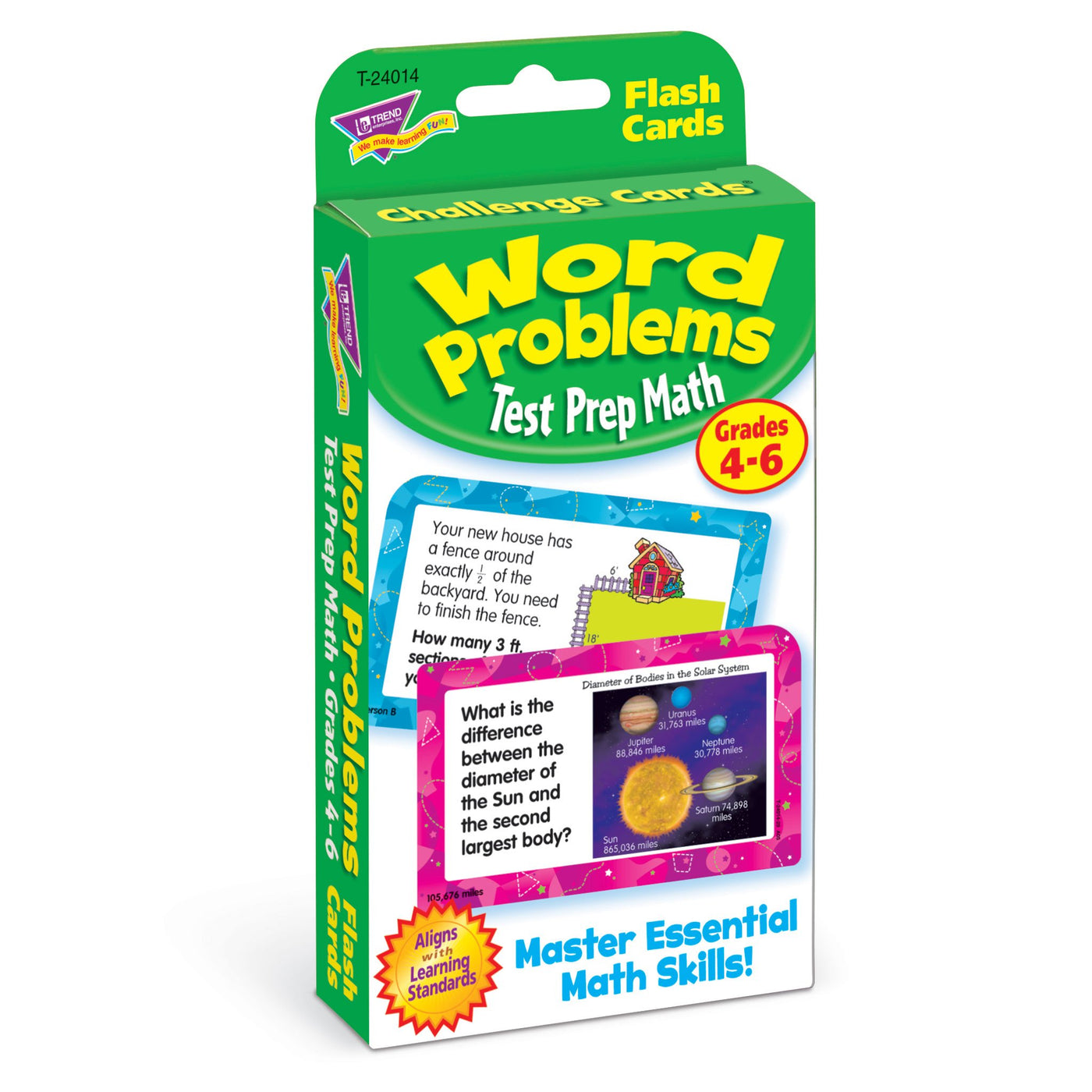 Challenge Cards® Word Problems Test Prep Math, Grades 4-6 T24014 ...