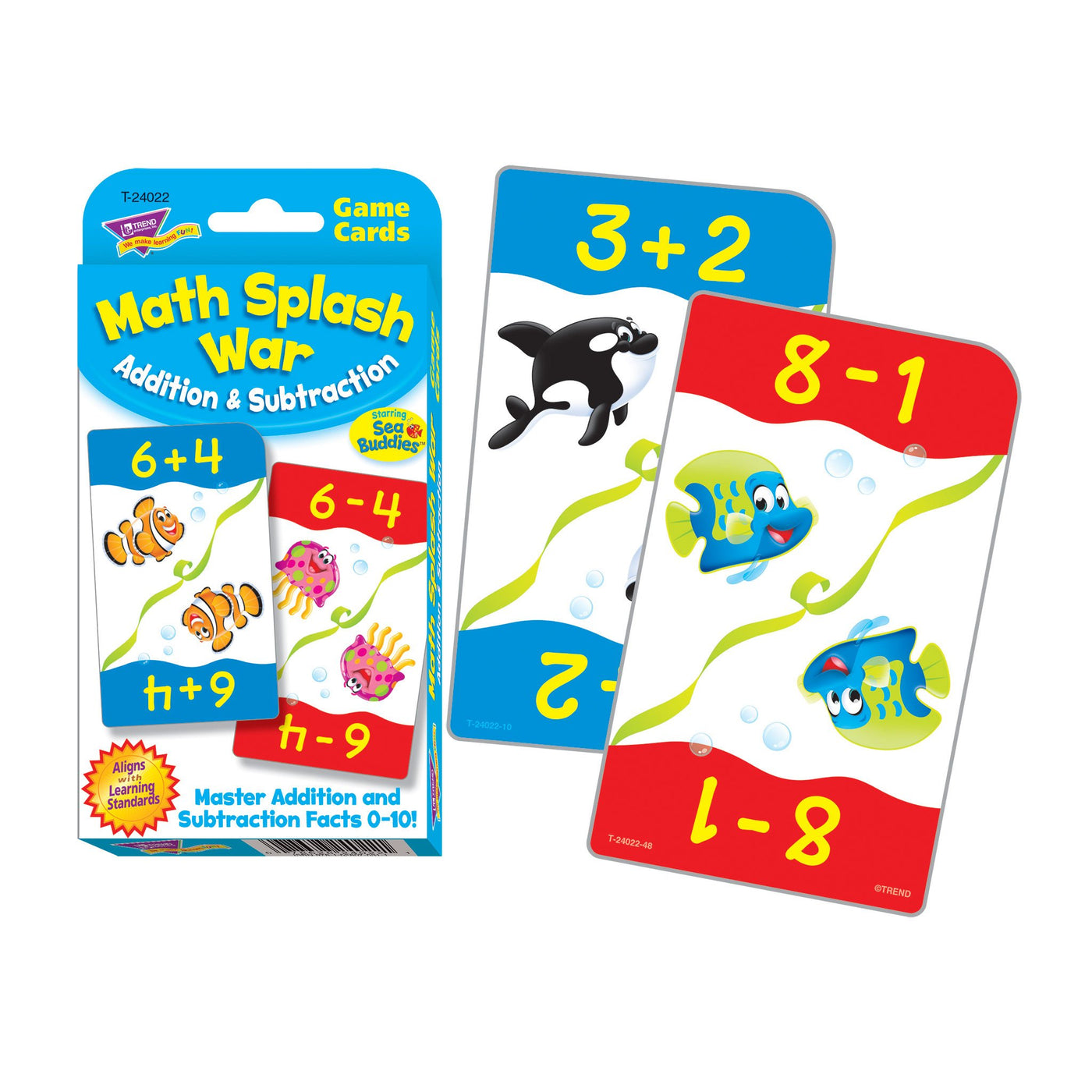 Challenge Cards® Math Splash War Addition and Subtraction T24022 ...