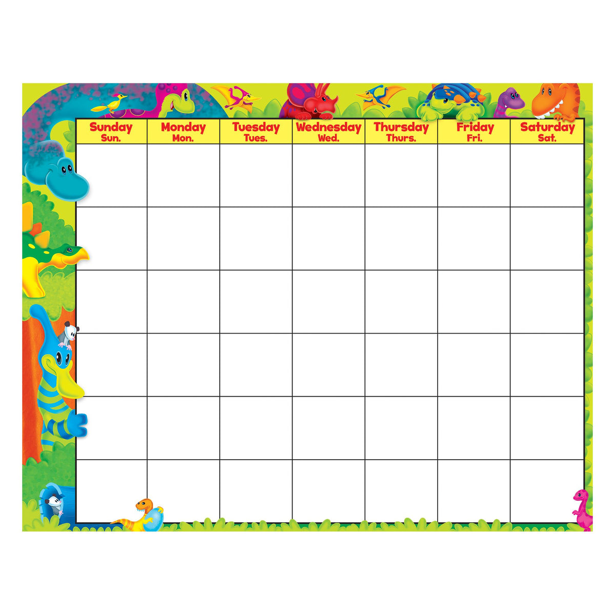 Wipe-Off® Calendar – Monthly Dino-Mite Pals® T27020 — TREND enterprises ...