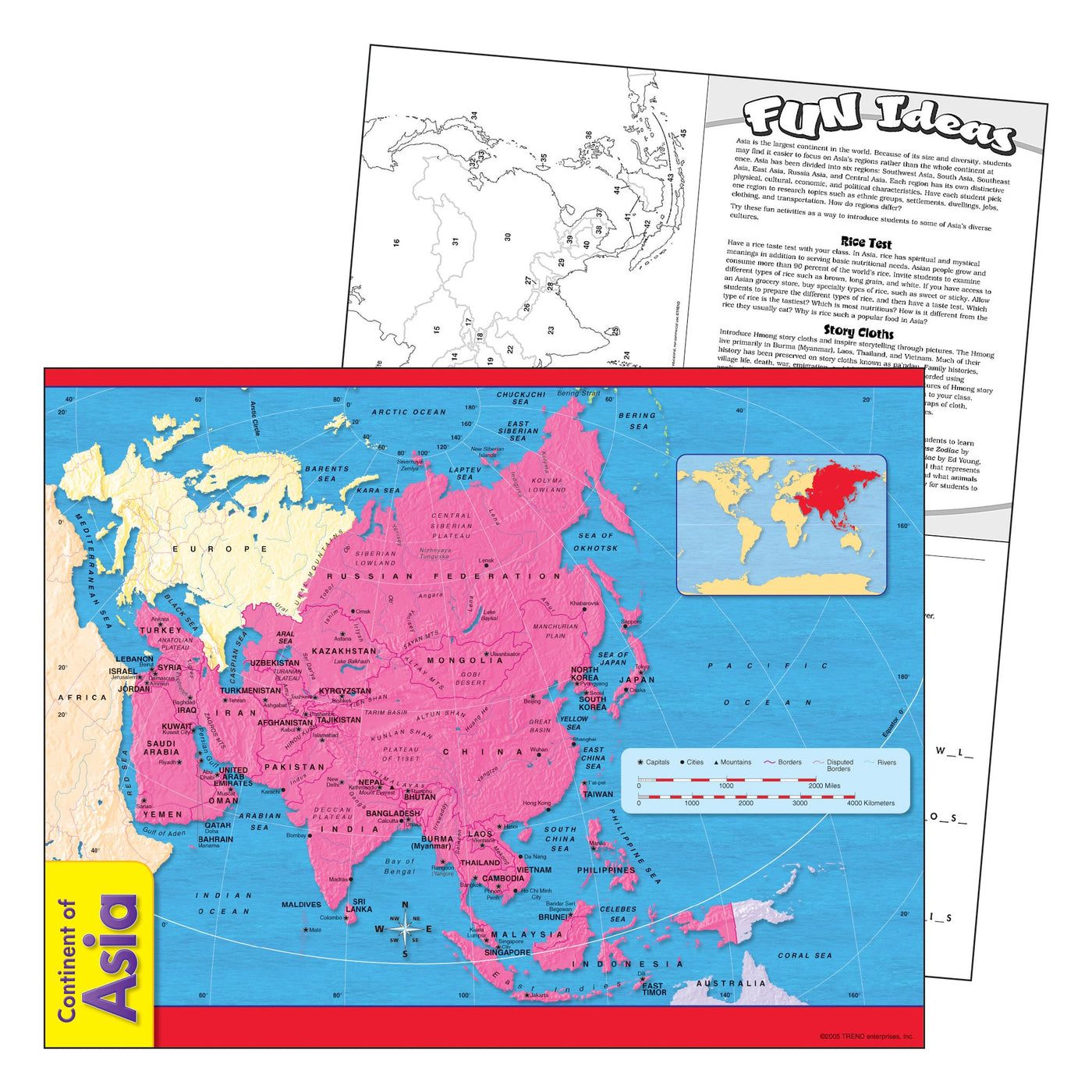 Learning Chart Continent of Asia T38140 — TREND enterprises, Inc.