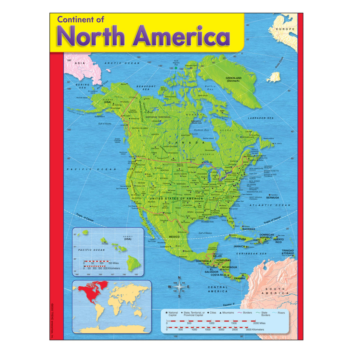Learning Chart Continent of North America T38143 — TREND enterprises, Inc.