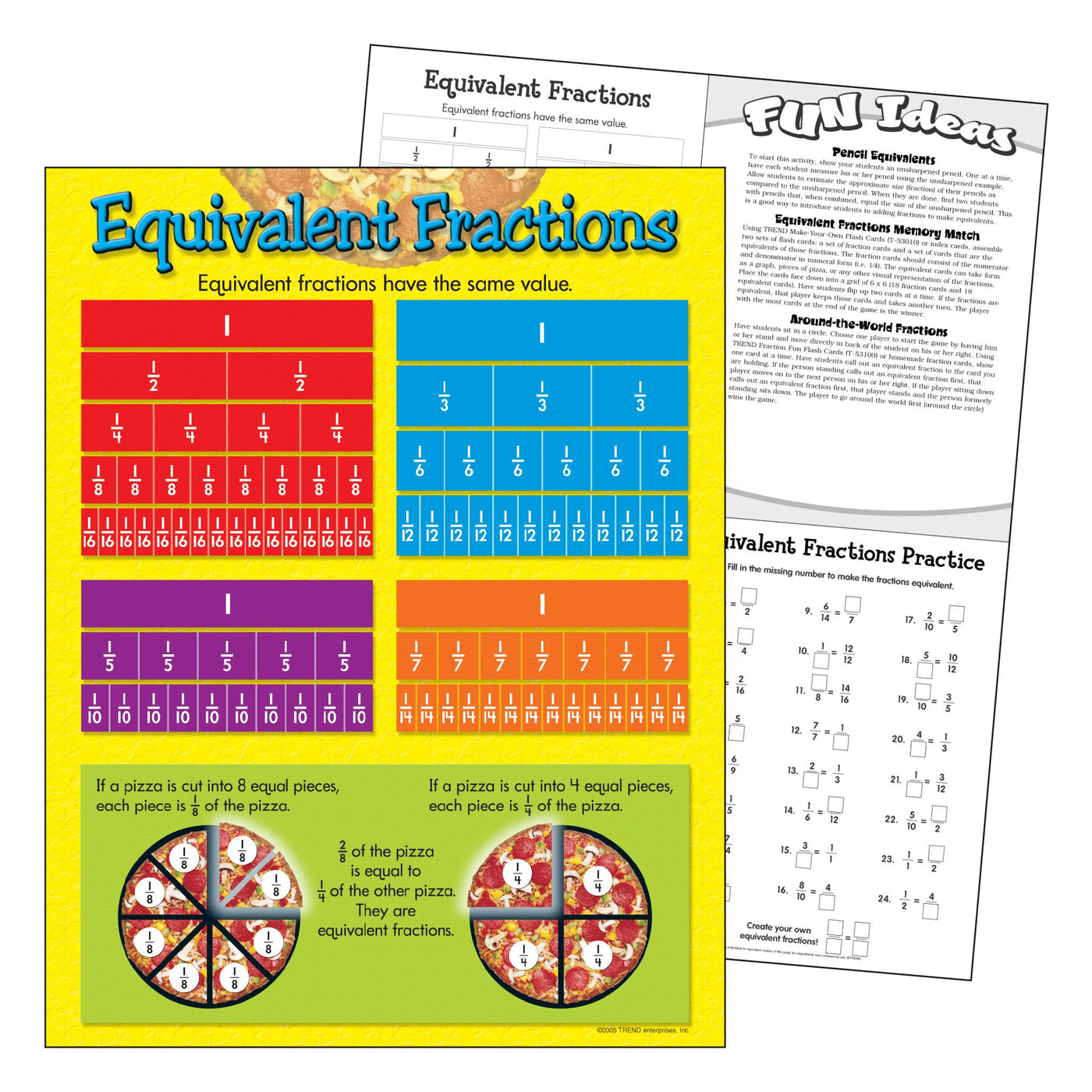 Learning Chart Equivalent Fractions T38176 — TREND enterprises, Inc.