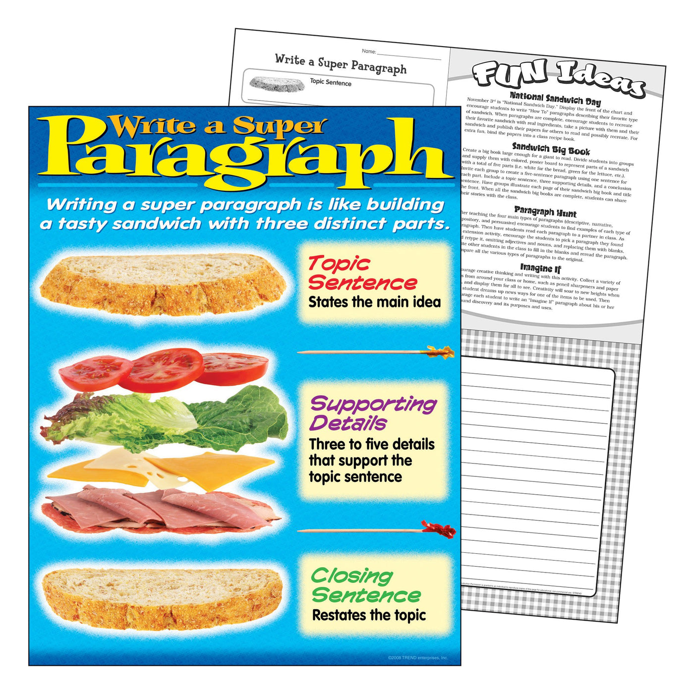 Learning Chart Write a Super Paragraph T38238 — TREND enterprises, Inc.