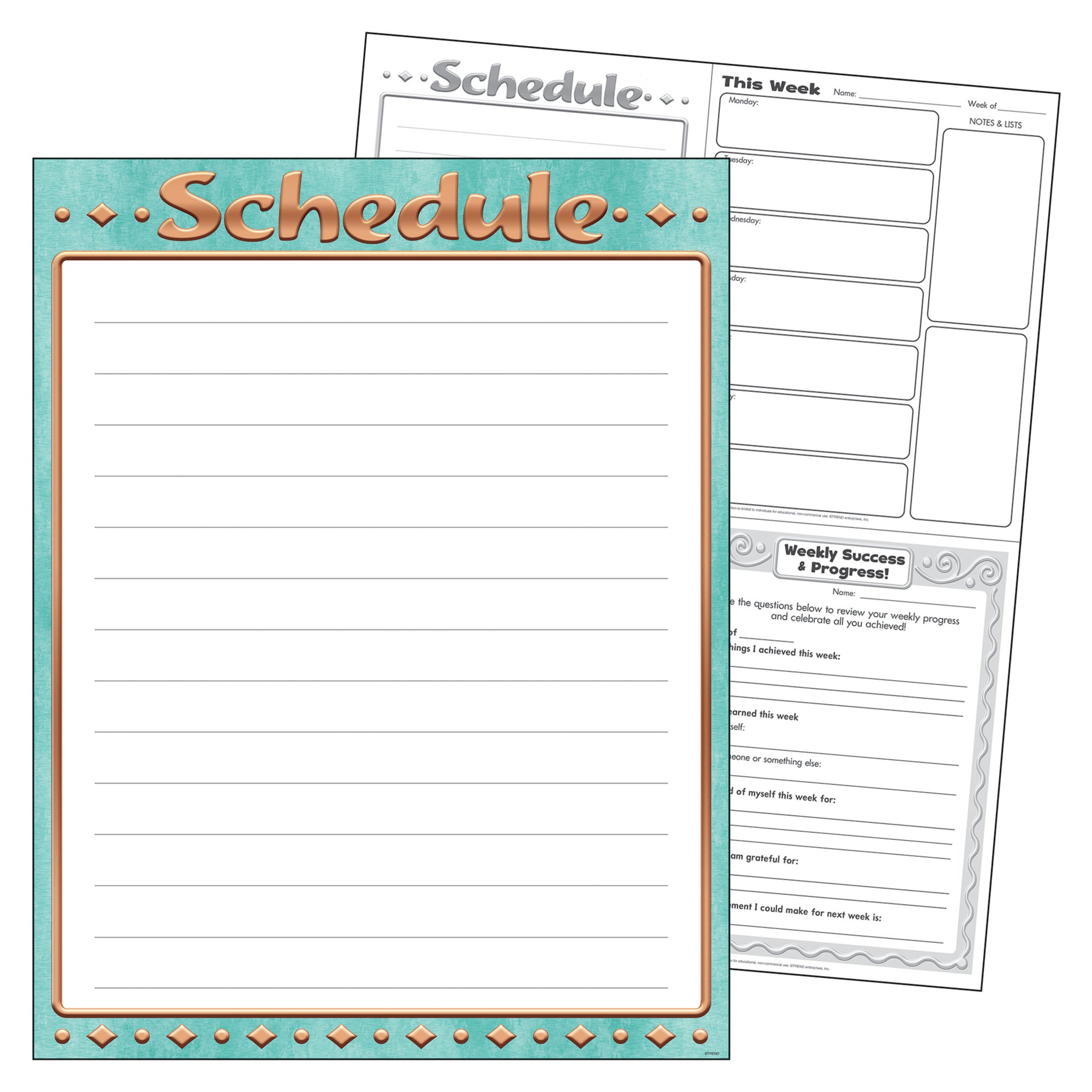 Learning Chart Schedule I ♥ Metal™ T38464 — TREND enterprises, Inc.