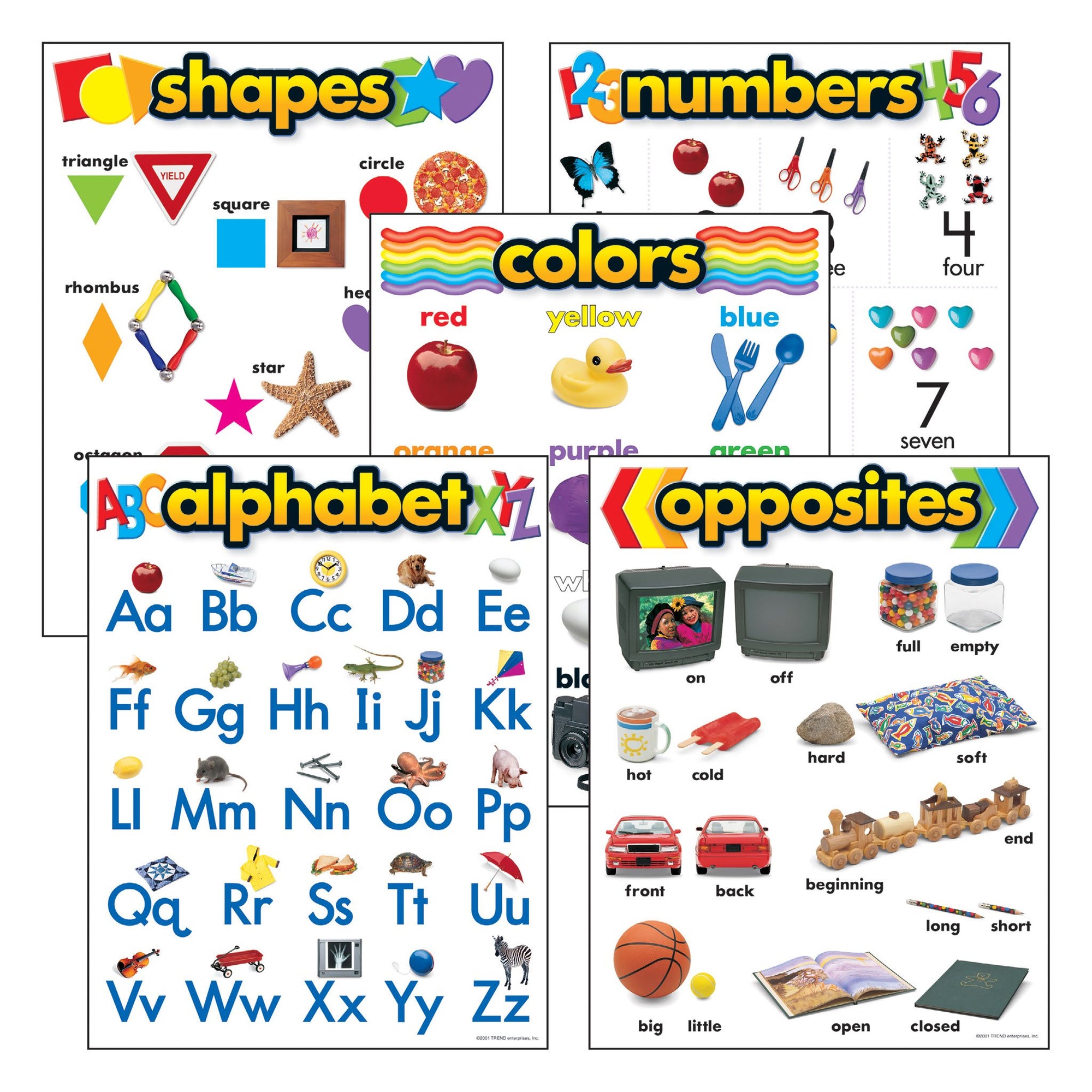 Learning Charts Combo Pack Kindergarten Basic Skills T38920 — TREND ...