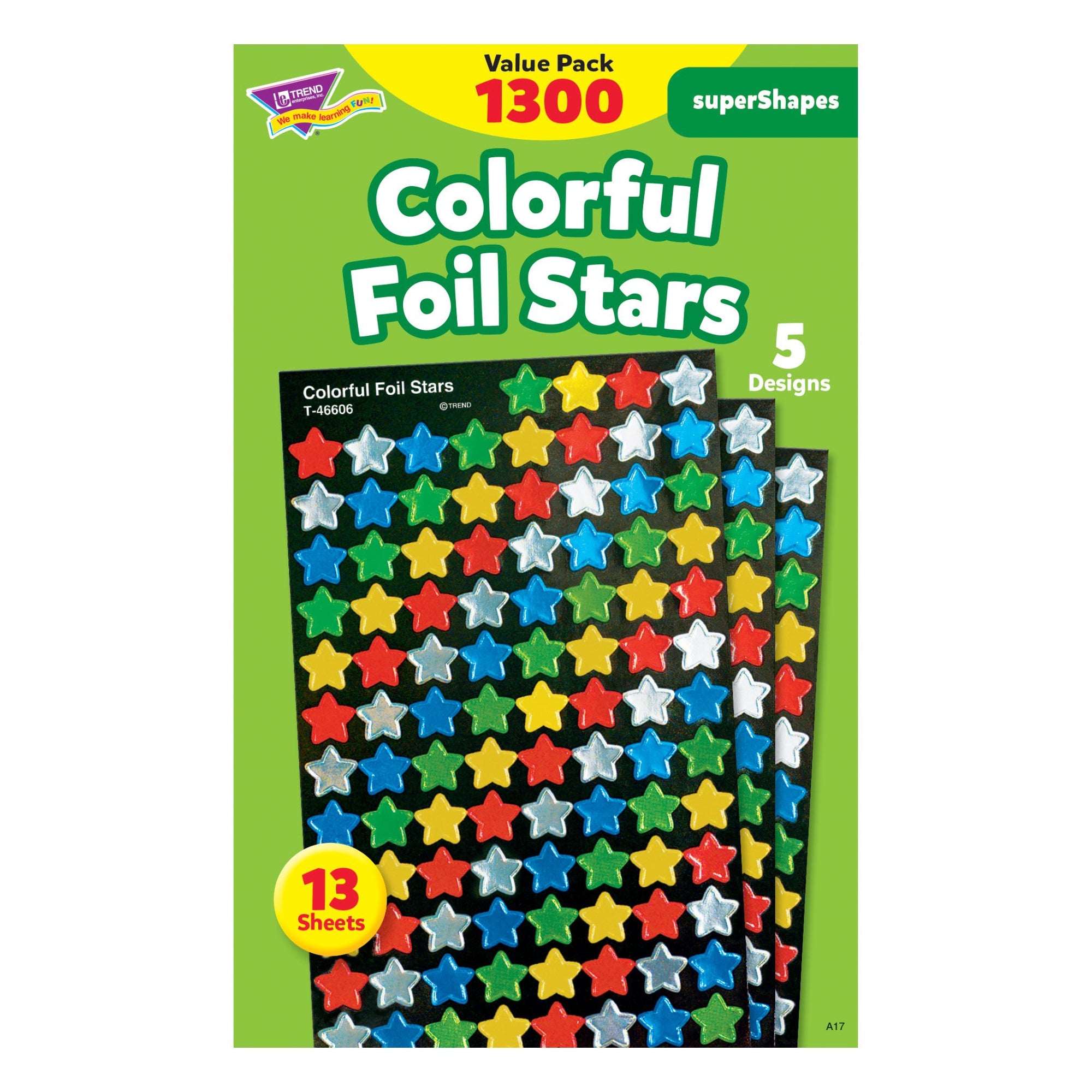 Colorful Shiny Stickers Colorful Foil Stars Stickers - 1300 Piece ...