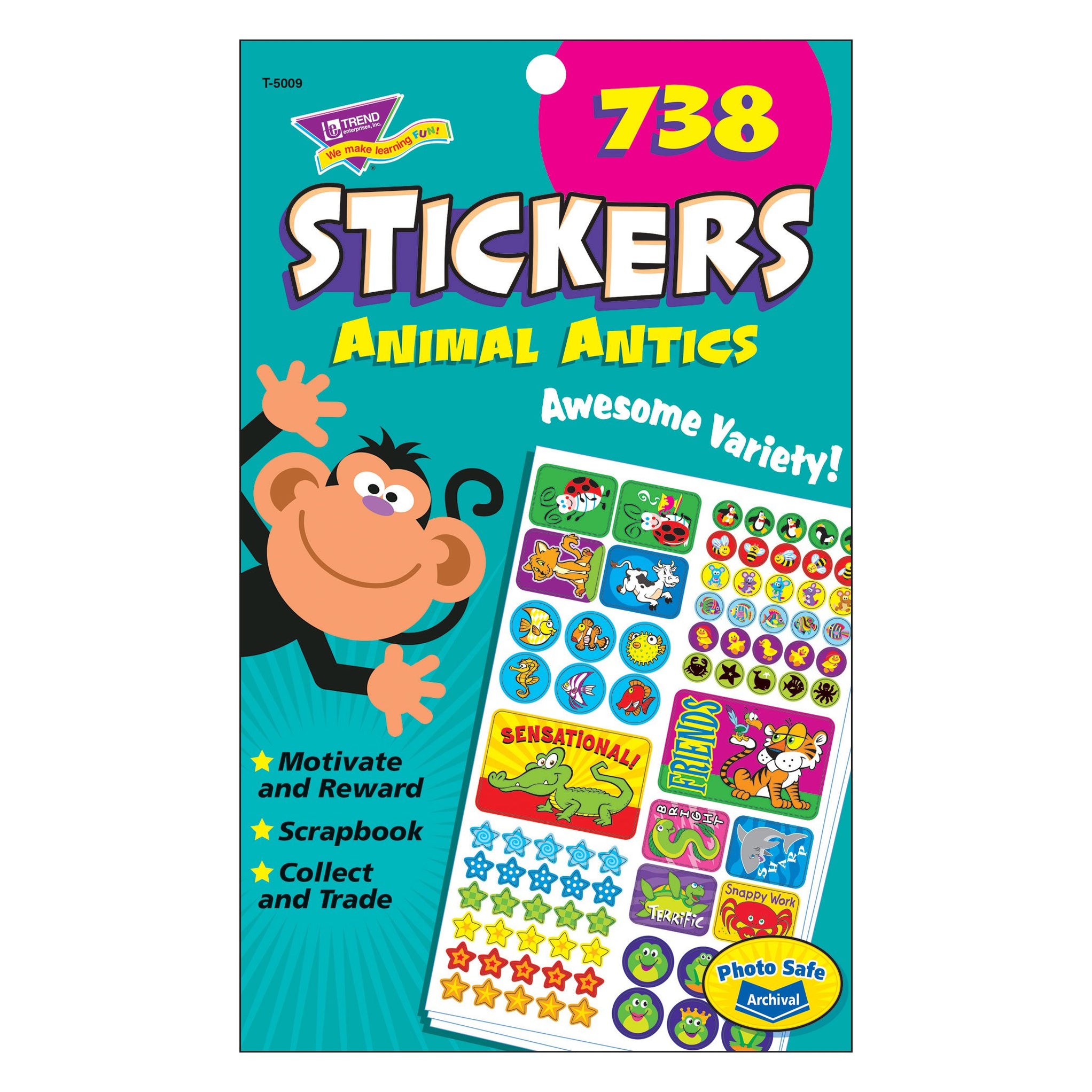 Sticker Pad Animal Antics T5009 — TREND enterprises, Inc.
