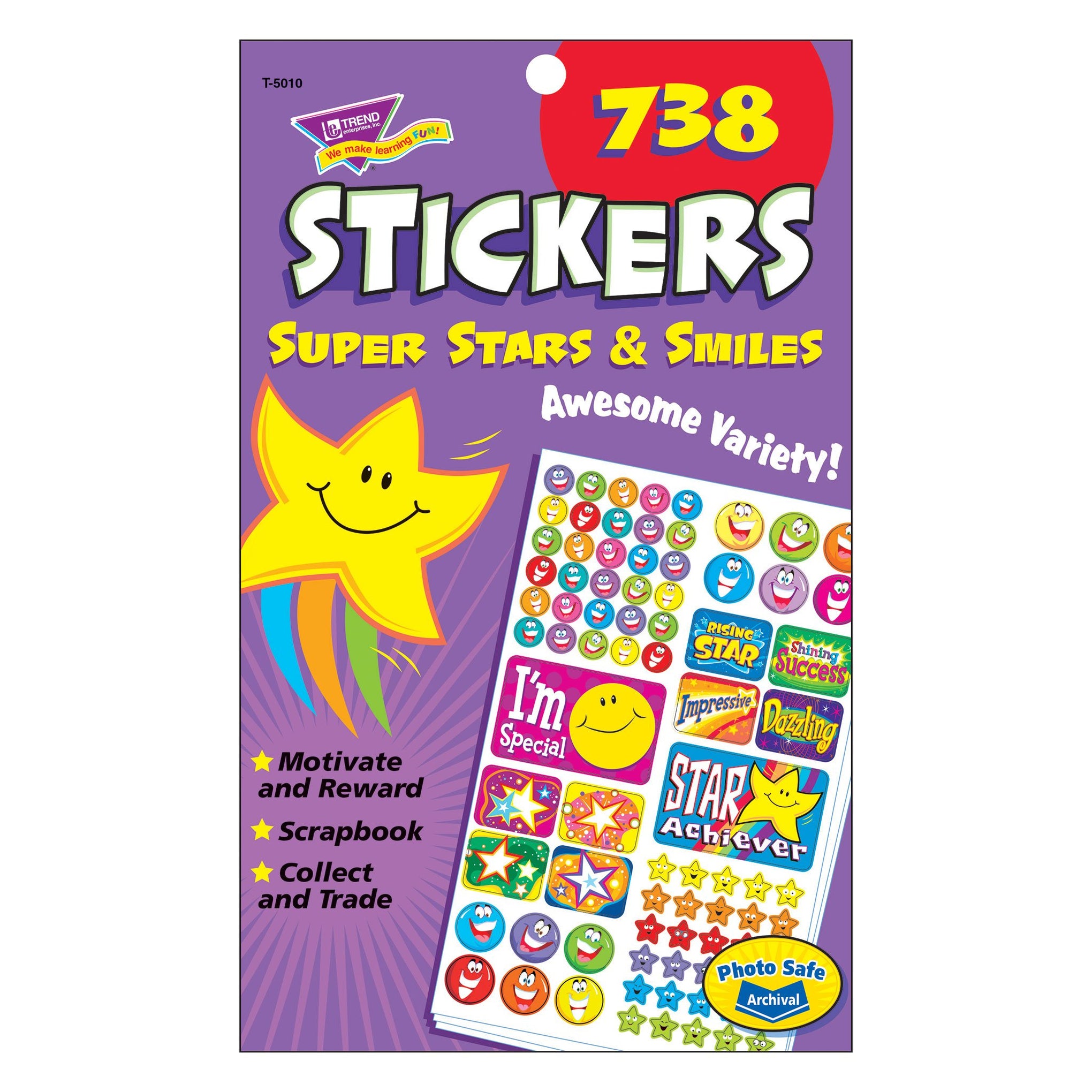 Sticker Pad Super Stars and Smiles T5010 — TREND enterprises