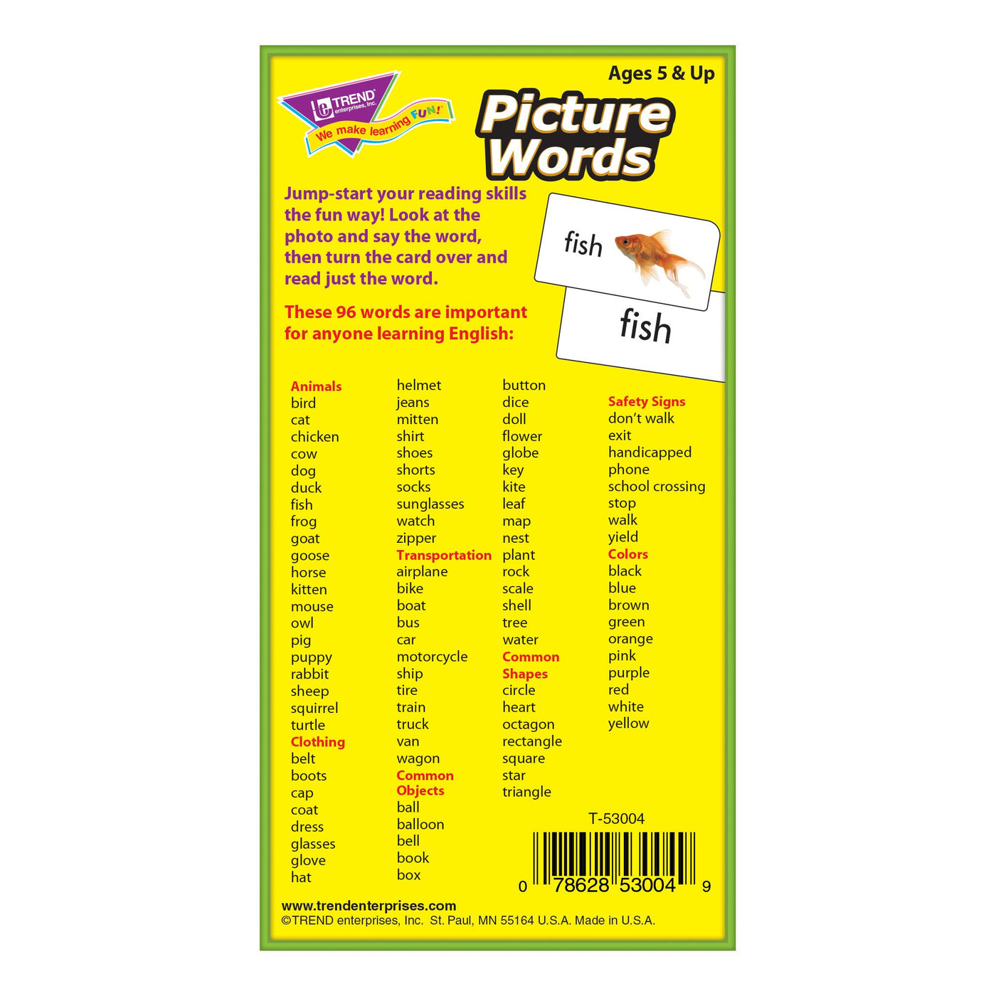 Skill Drill Flash Cards Picture Words T53004 — TREND enterprises, Inc.
