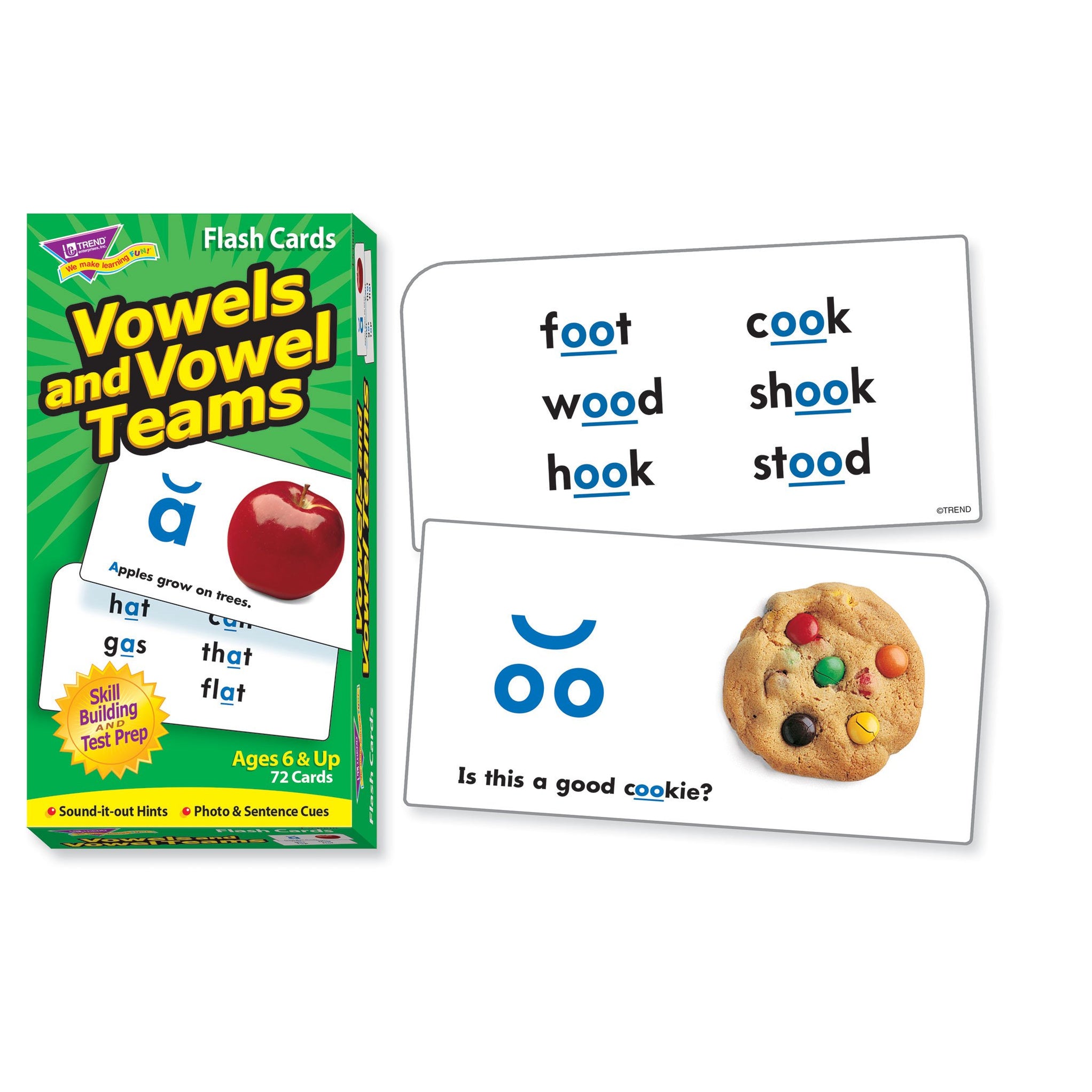 Skill Drill Flash Cards Vowels and Vowel Teams T53008 — TREND ...