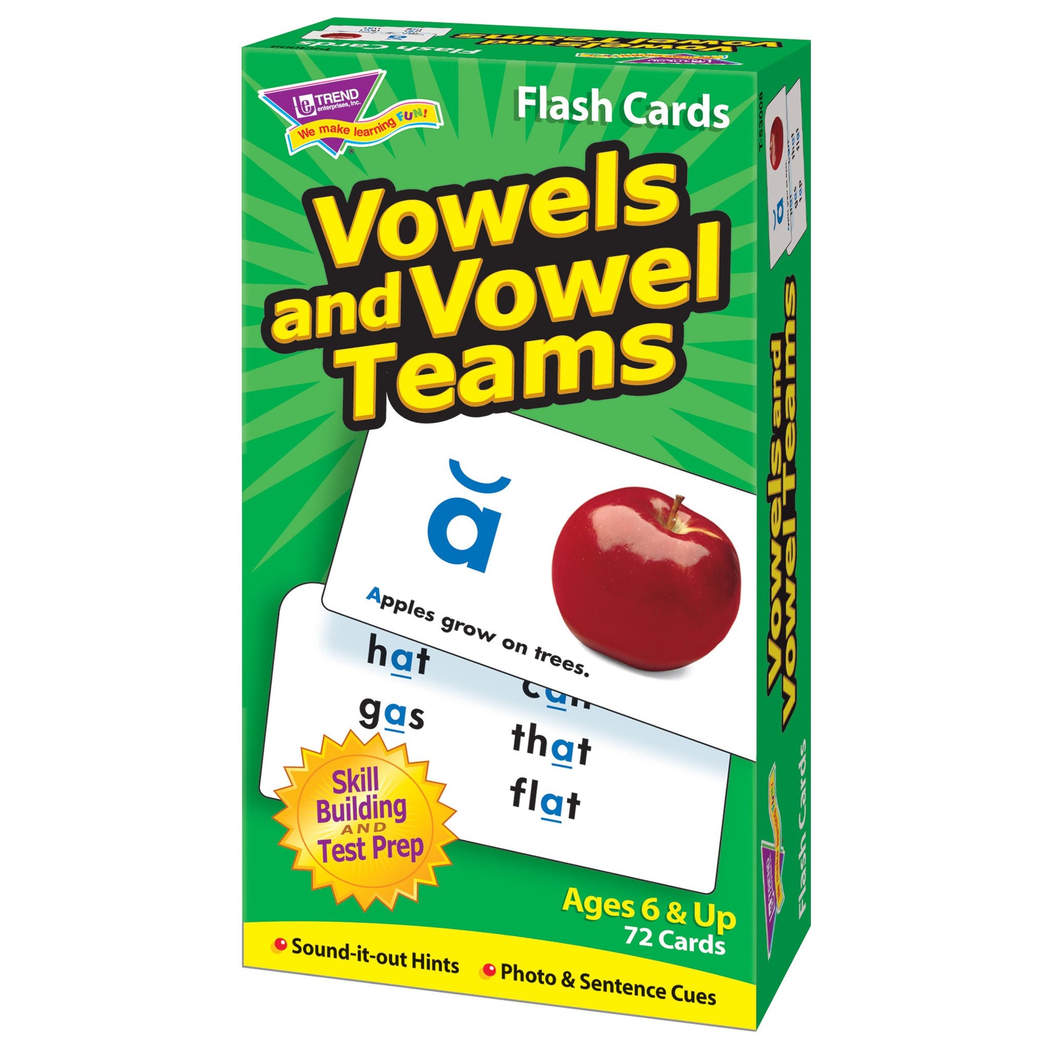 Skill Drill Flash Cards Vowels and Vowel Teams T53008 — TREND ...