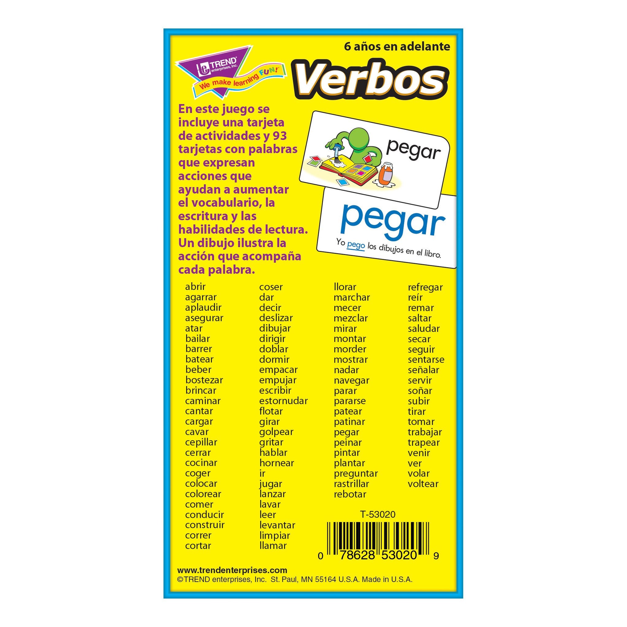Skill Drill Flash Cards Verbos (Spanish) T53020 — TREND enterprises