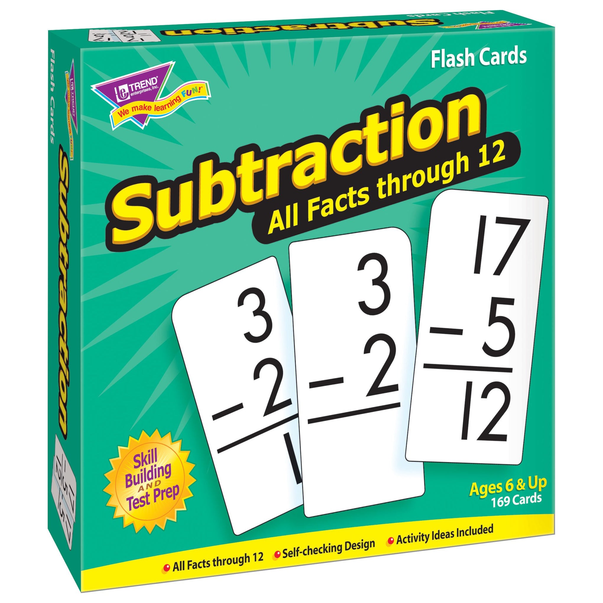 Skill Drill Flash Cards Subtraction 0-12 All Facts T53202 — TREND ...