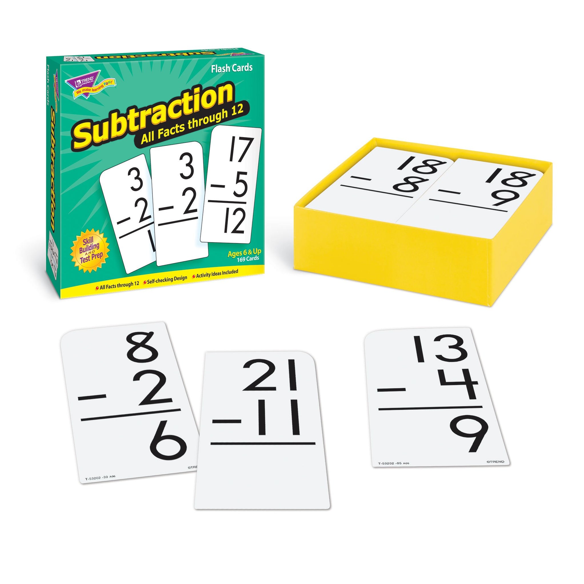 Skill Drill Flash Cards Subtraction 0-12 All Facts T53202 — TREND ...