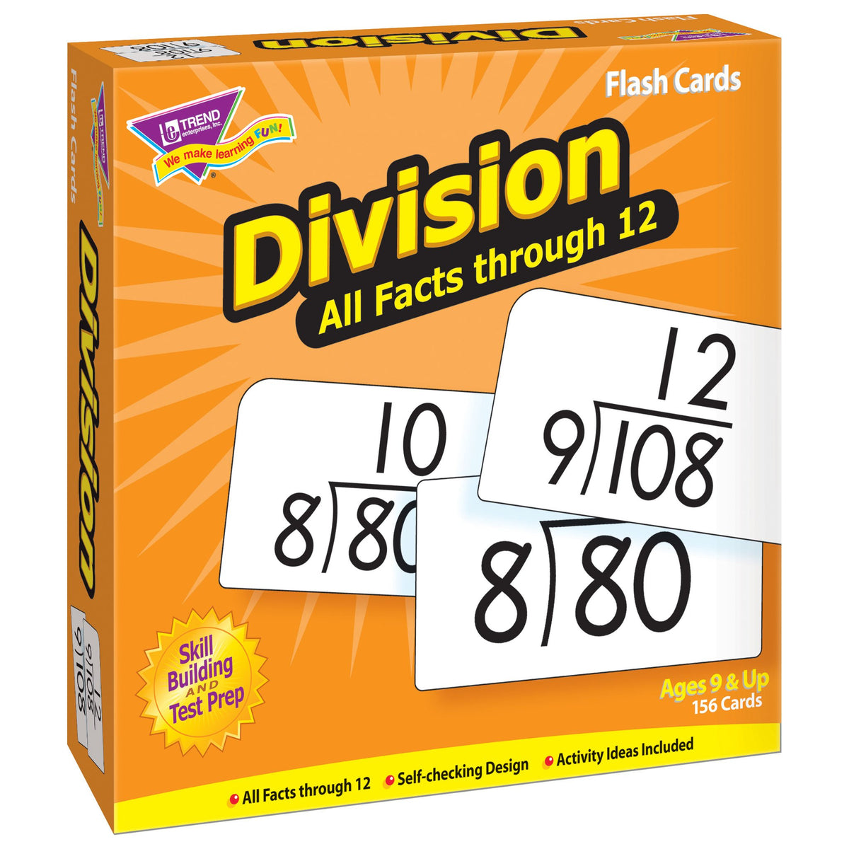 Skill Drill Flash Cards Division 0-12 All Facts T53204 — TREND ...